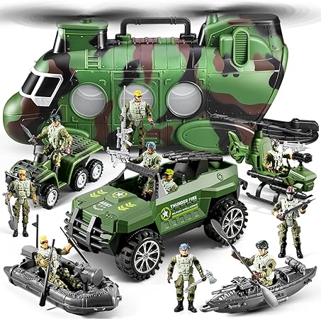 Amazon.com: JASSKKBO 56-in-1 Army Men Toys Sets for Boys 4-7 8-12 ...