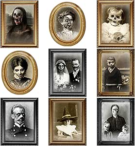 Tuanse Halloween Decorations Indoor 3D Changing Face Pictures Horror ...