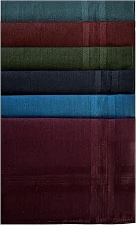 Style Square Men's Handkerchiefs, 100% Pure Soft Cotton Handkerchief ...
