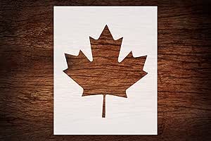 Amazon.com : Reusable Canadian Maple Leaf Stencil 8.5" x 11" - Custom ...