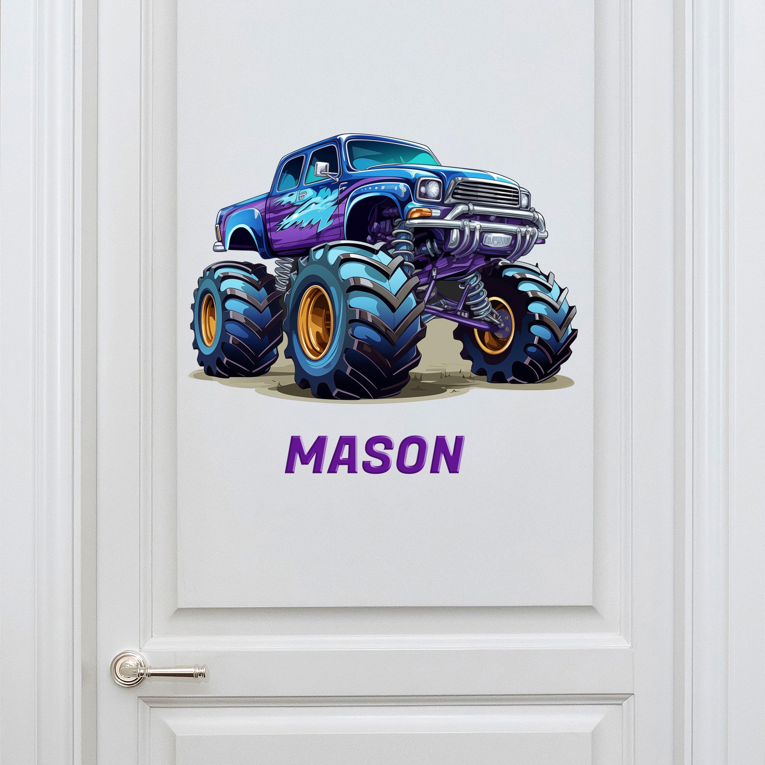 Amazon.com: Monster Trucks Wall Stickers - Monster Truck Wall Decals ...