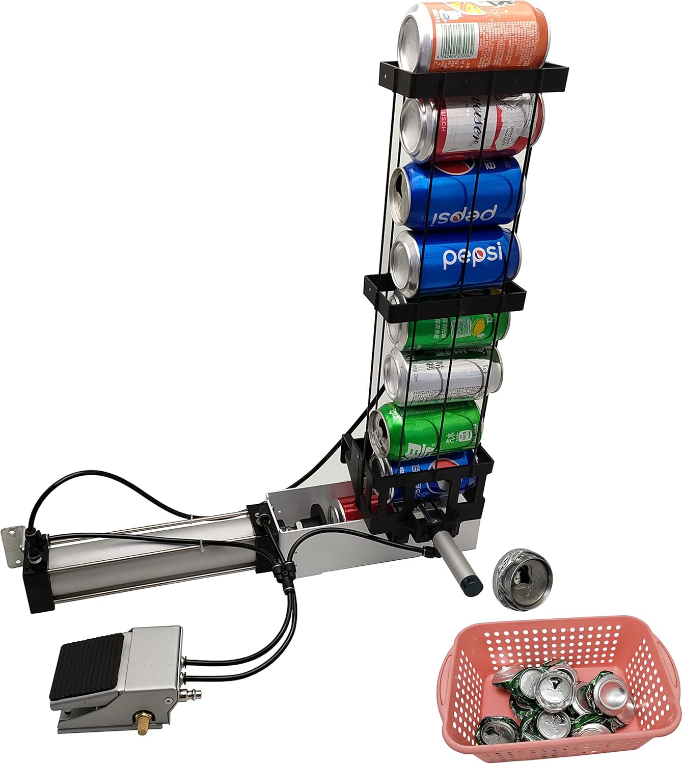 Amazon.com: NKAIKE Auto Aluminum Can Crusher, Heavy Duty Pneumatic ...