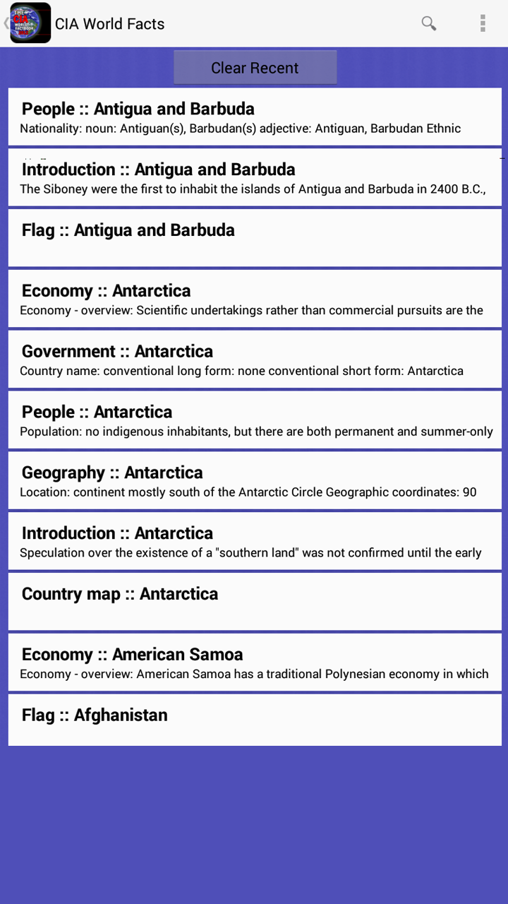 CIA World Factbook 2012 - App on Amazon Appstore