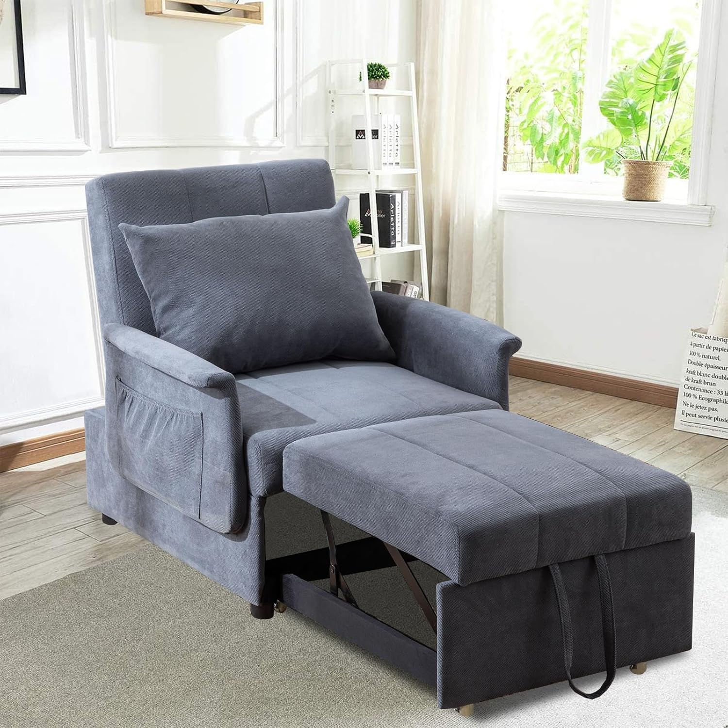 Amazon.com: OQQOEE Sleeper Chair, 3 in 1 Chair Bed Sleeper for Adults ...