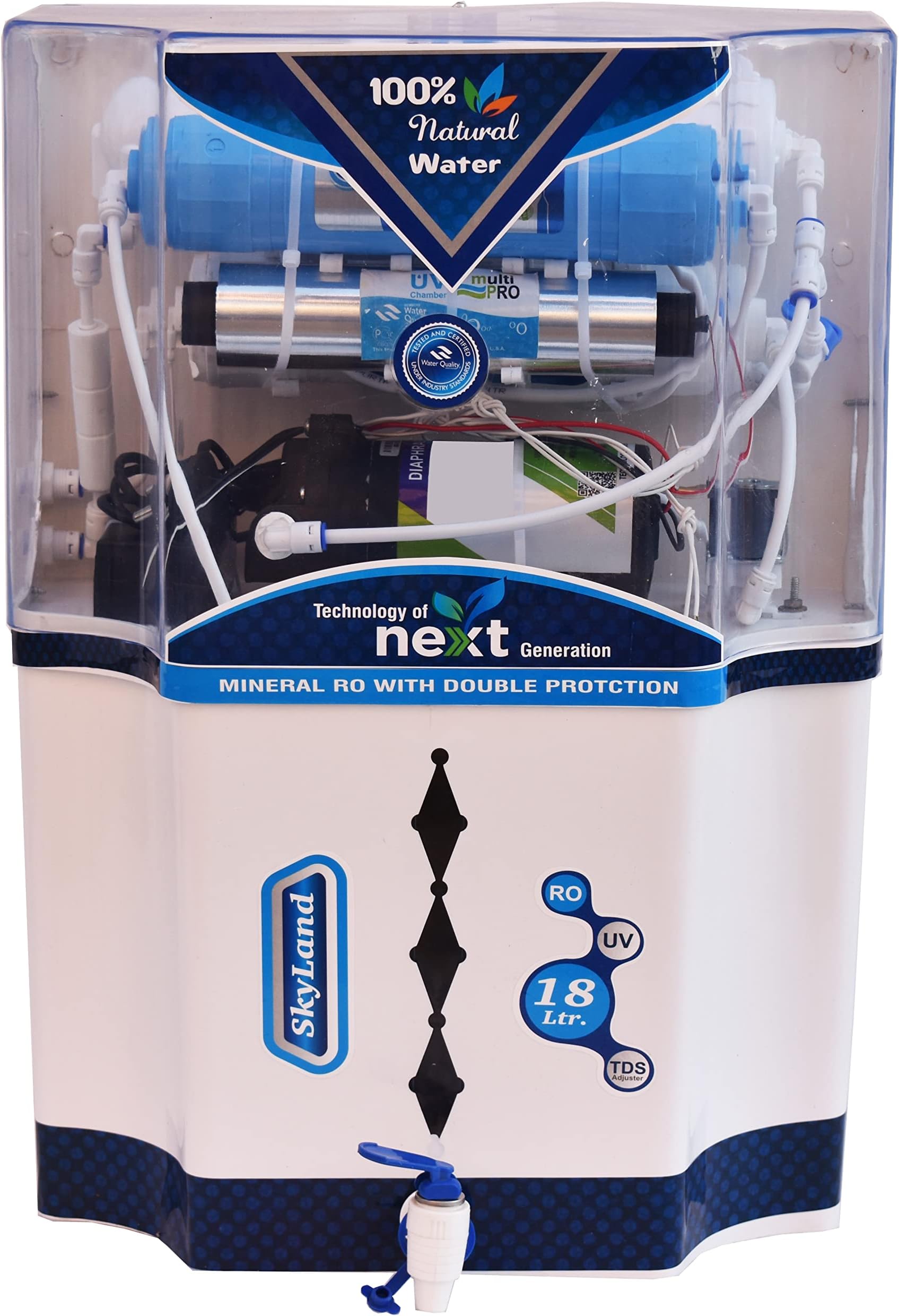 Aquatec Plus - Epic 15L RO+UV+UF+TDS Water Purifier for Home (White ...