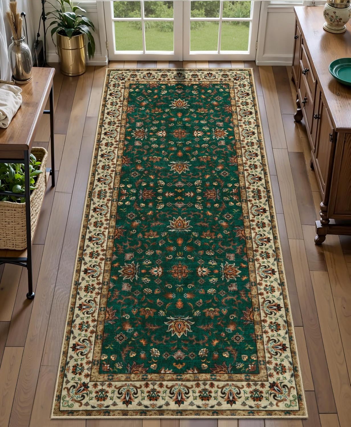 Amazon.com: Tangspp Floral Washable Runner Rug, 2x5 Rug Runners for ...