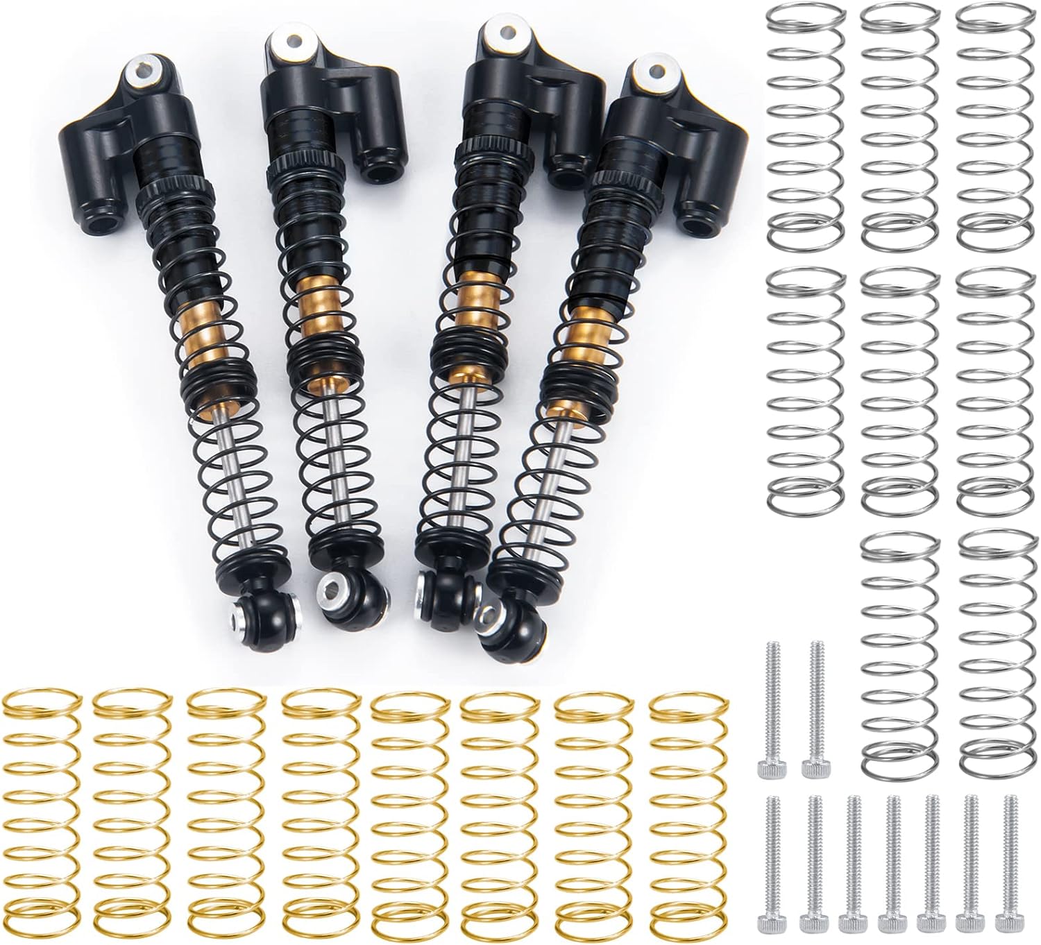 Amazon.com: MORLORDY 4Pcs Aluminum Alloy RC Shock 53mm Adjustable ...