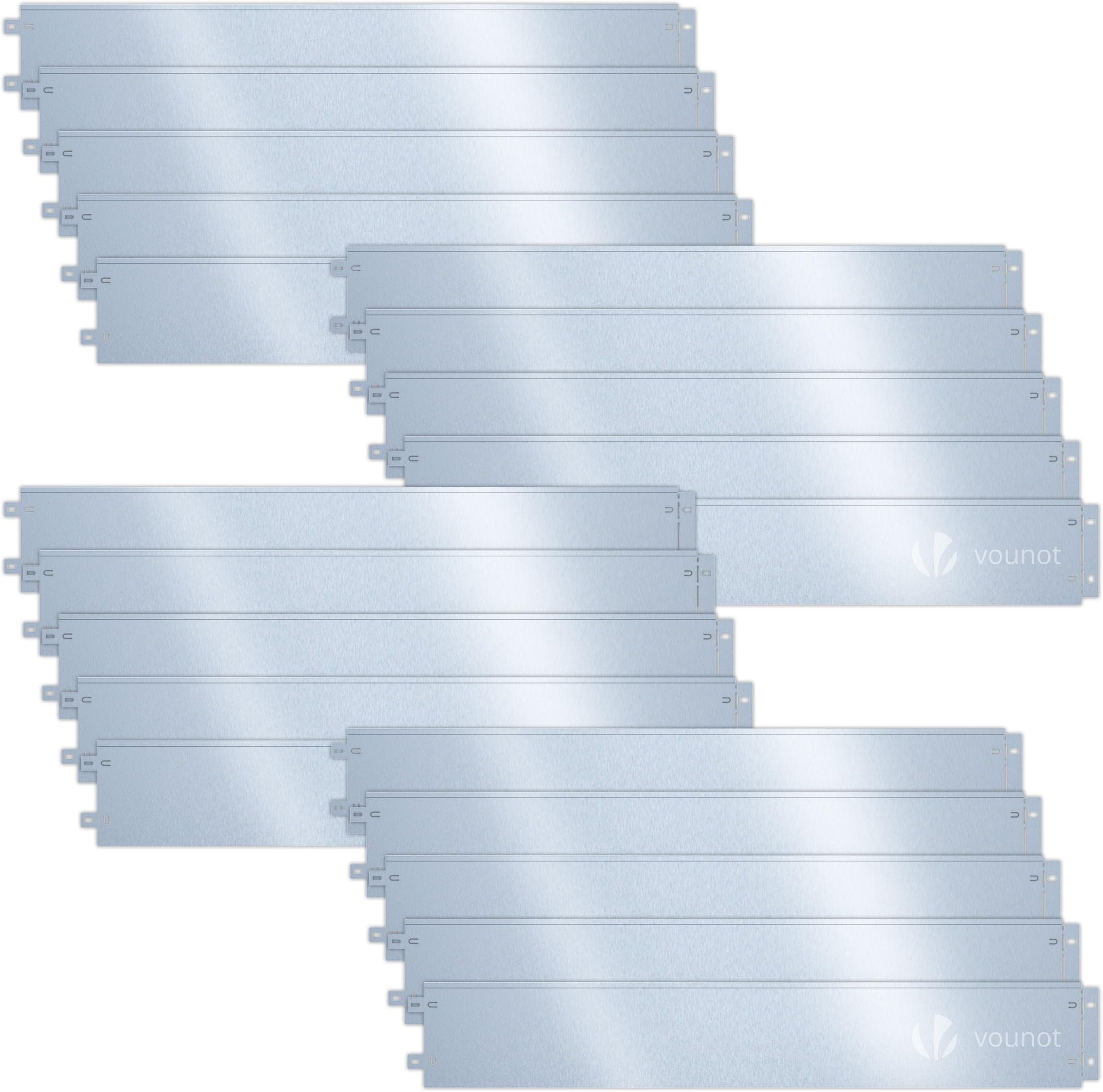 Multi-Edge Garden Lawn Edging/Metal Border Edging 1m x 17,5cm / Corten ...