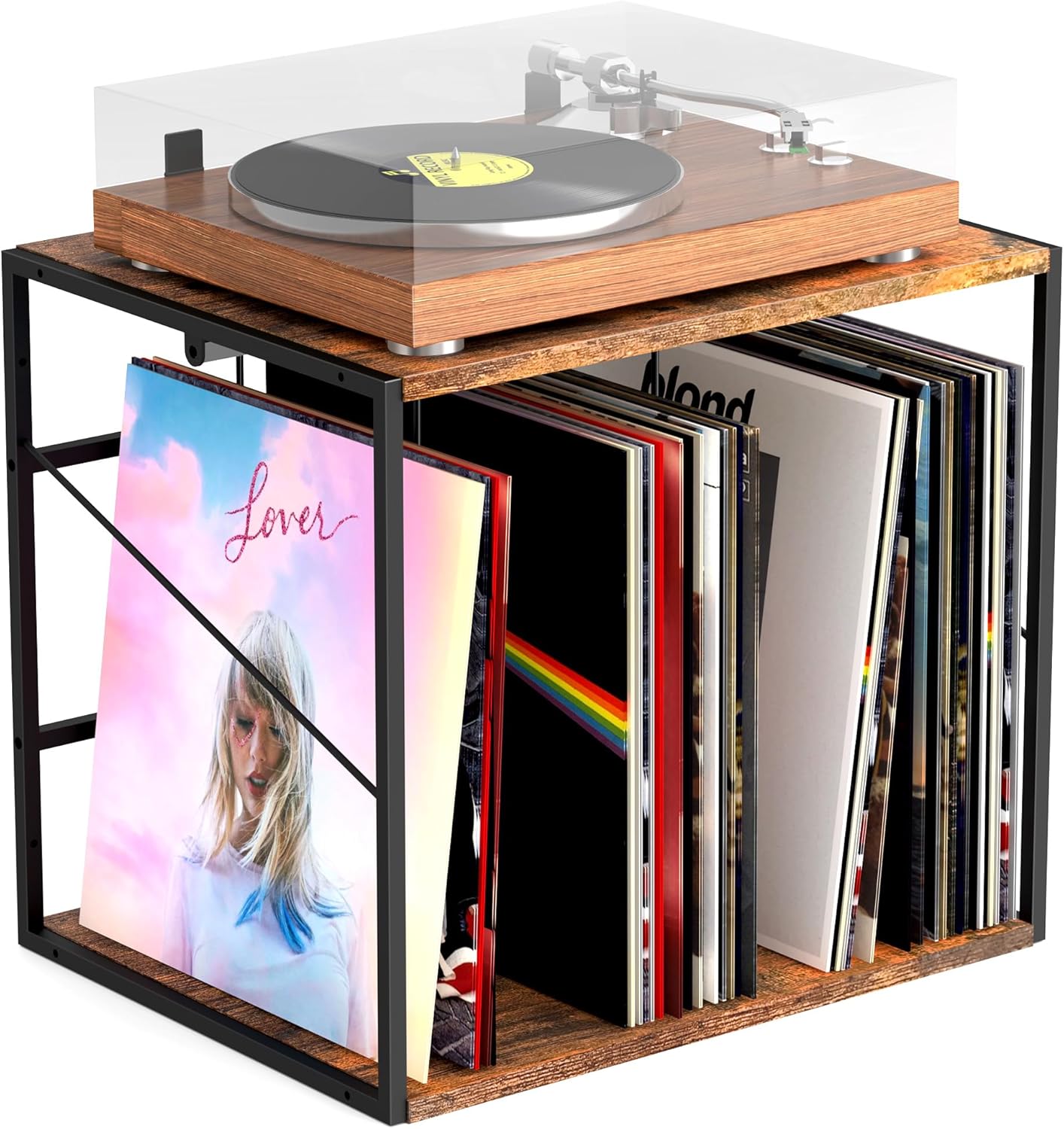 Amazon.com: Alytree Vinyl Record Storage Holder for 80-100LPs, Vinyl ...