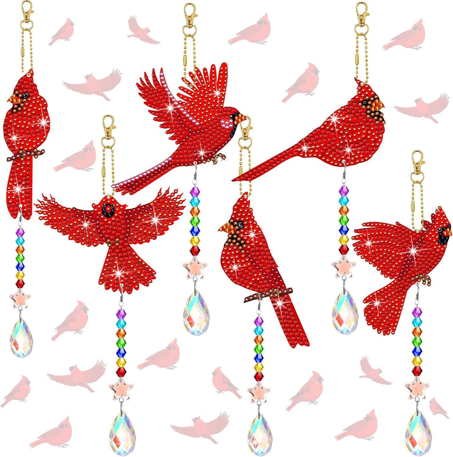 Amazon.com: Tradder 6 Pcs Diamond Art Kit for Adults Cardinal Birds ...