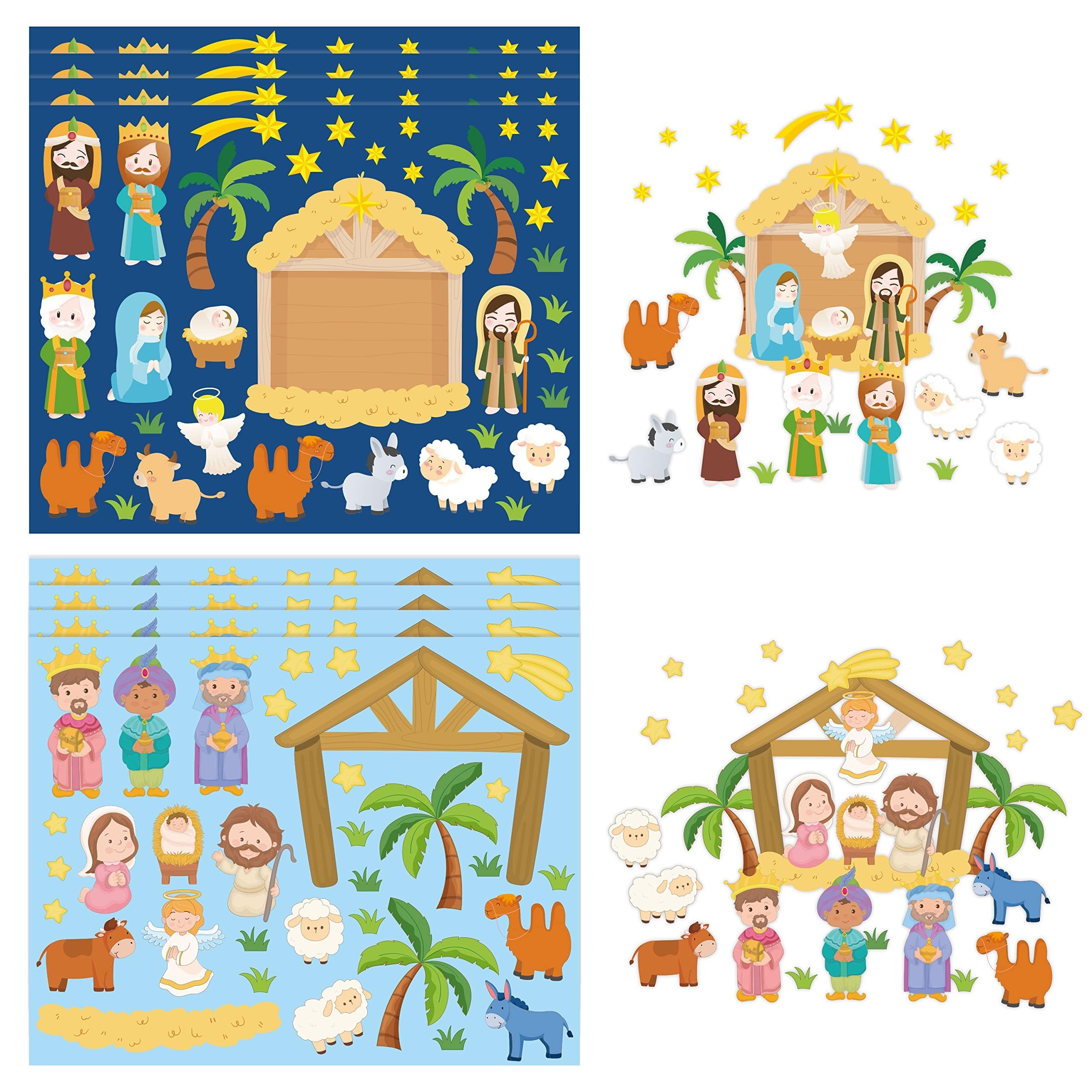 Snapklik.com : Christmas Jesus Nativity Bible Stickers - 50 Sheet God ...