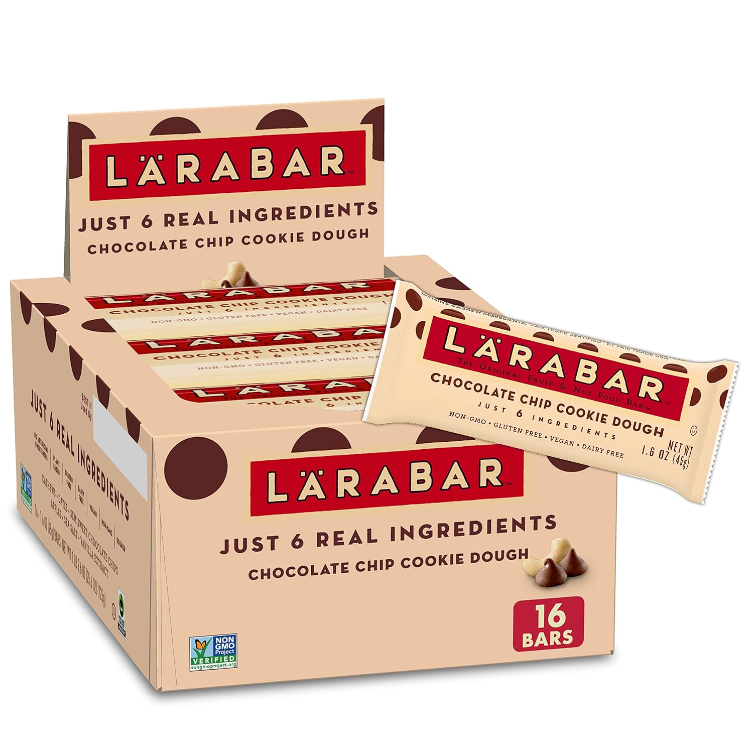Amazon.com : Larabar Chocolate Chip Cookie Dough, Gluten Free Fruit ...