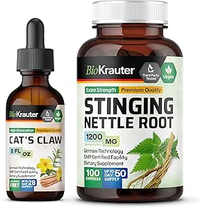 Amazon.com: BIO KRAUTER Cats Claw Tincture 2 Fl. Oz. & Stinging Nettle ...