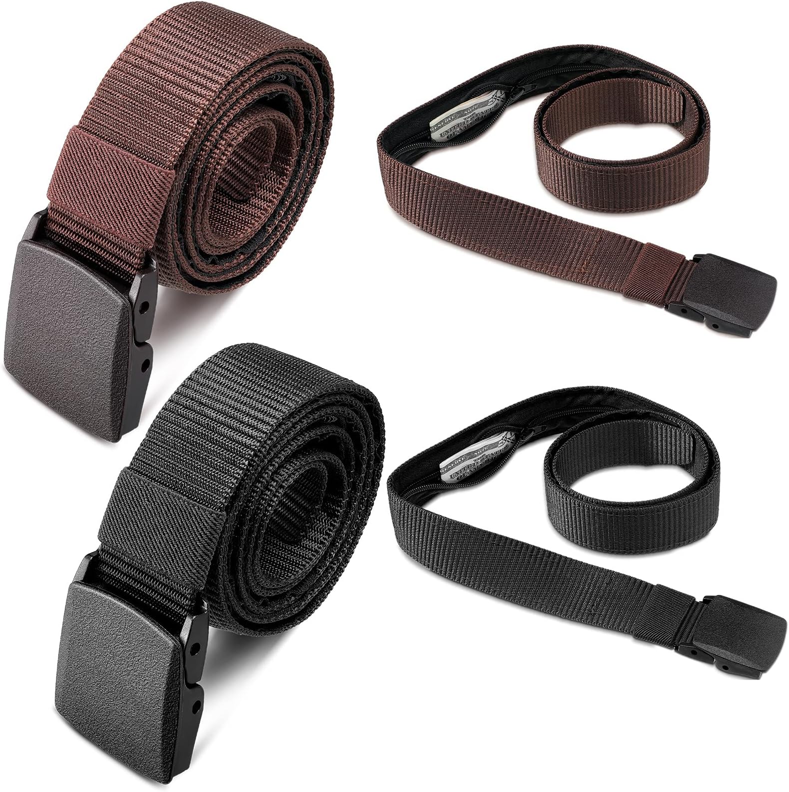 Amazon.com | Eurzom 2 Pcs Money Belt for Men Travel Belt with Secret ...