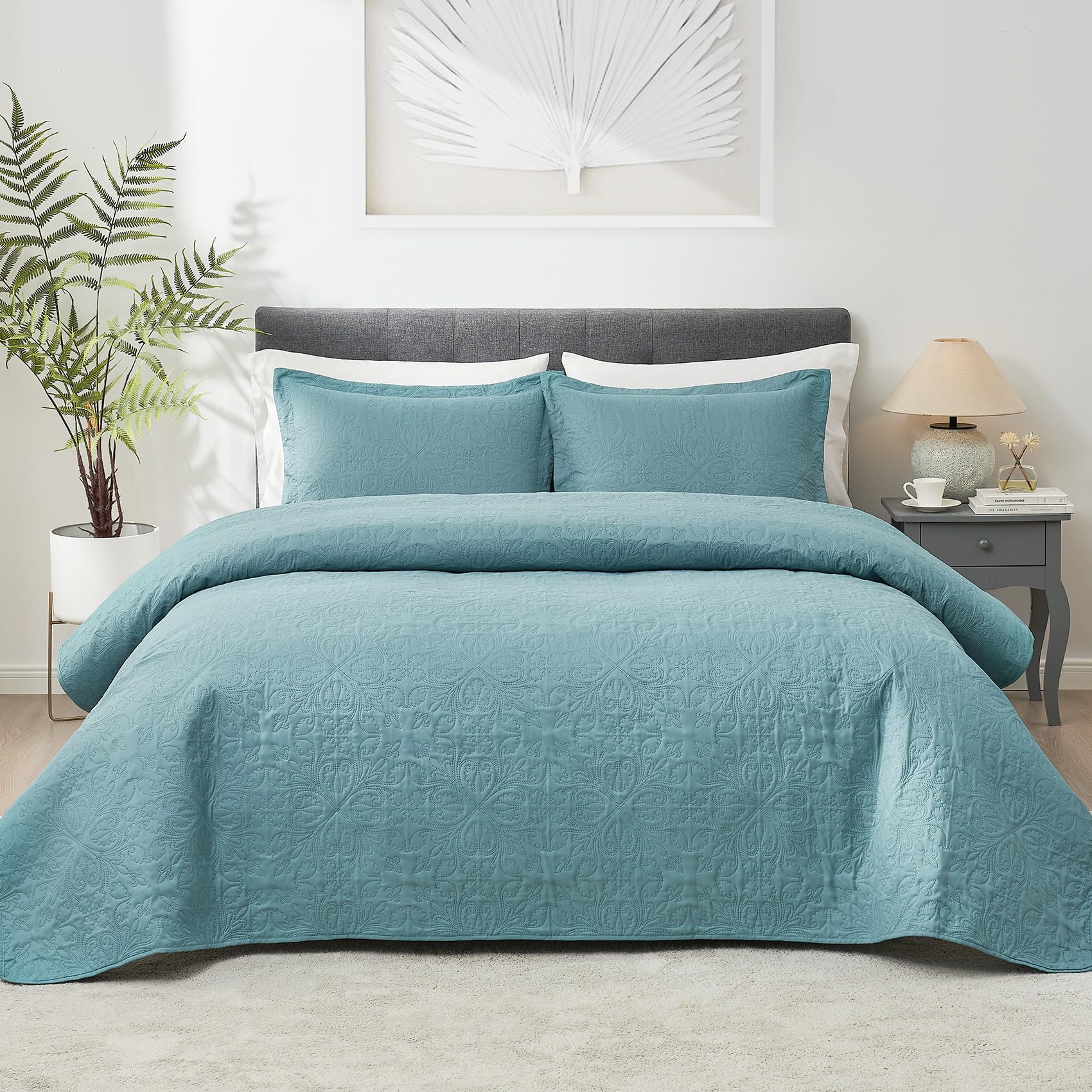 Hansleep Quilt Set Ultrasonic Lightweight Bed Decor Coverlet Set ...