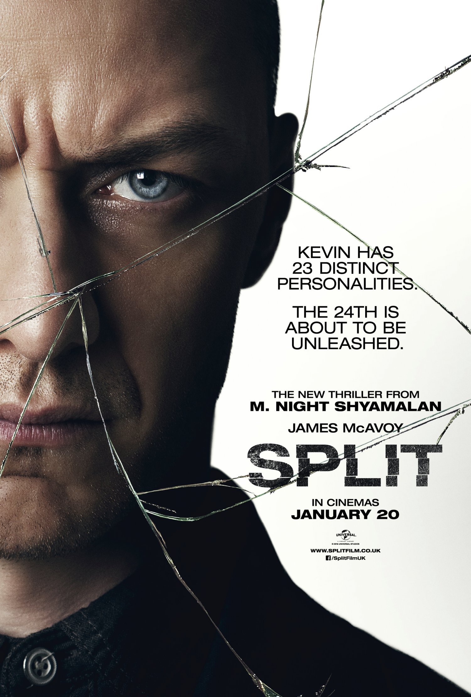 SPLIT MOVIE POSTER Sided ORIGINAL 27x40 NIGHT SHYAMALAN JAMES MCAVOY ...