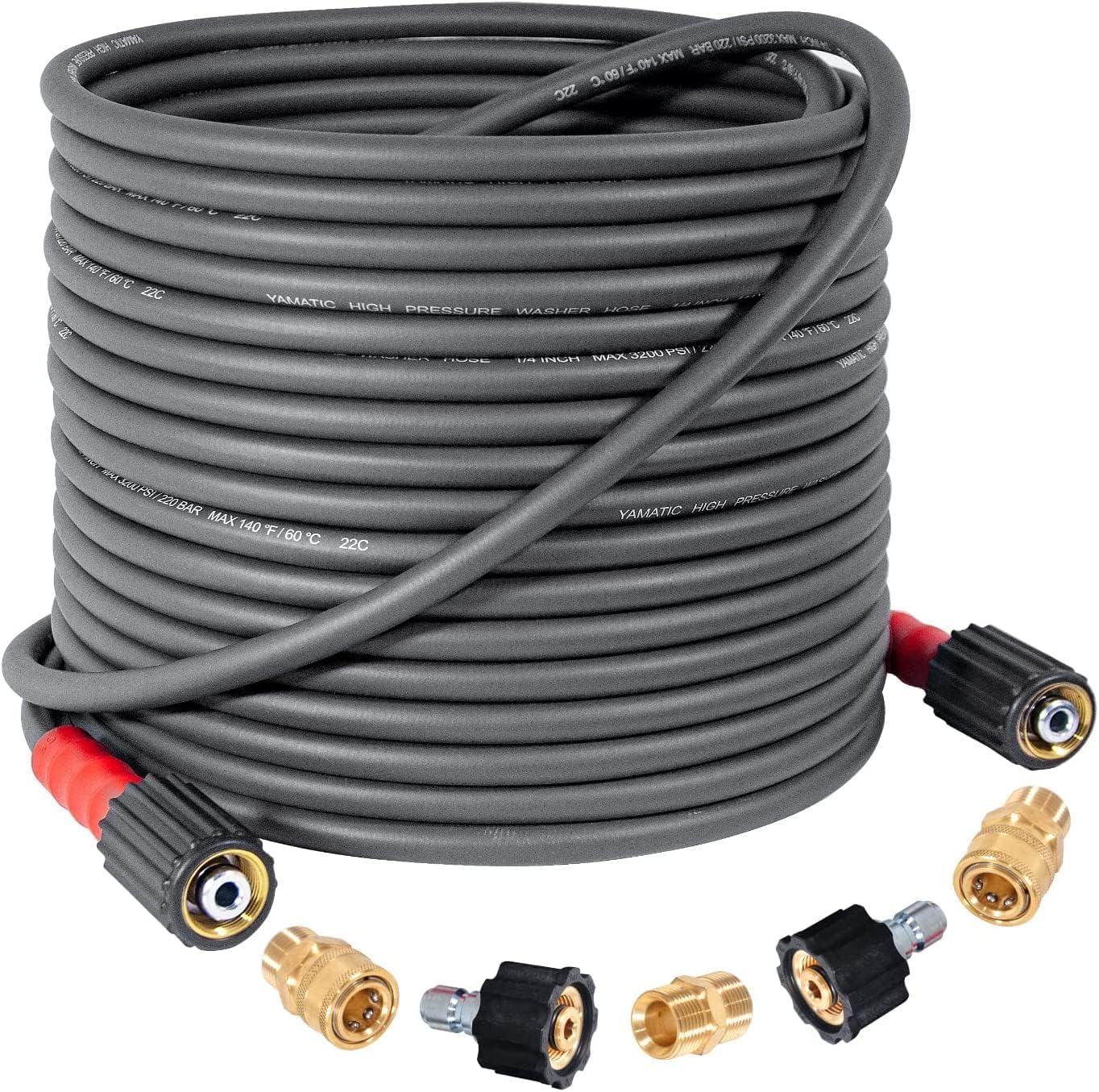 Amazon.com : YAMATIC Pro Flexible Pressure Washer Hose for Gas Electric ...