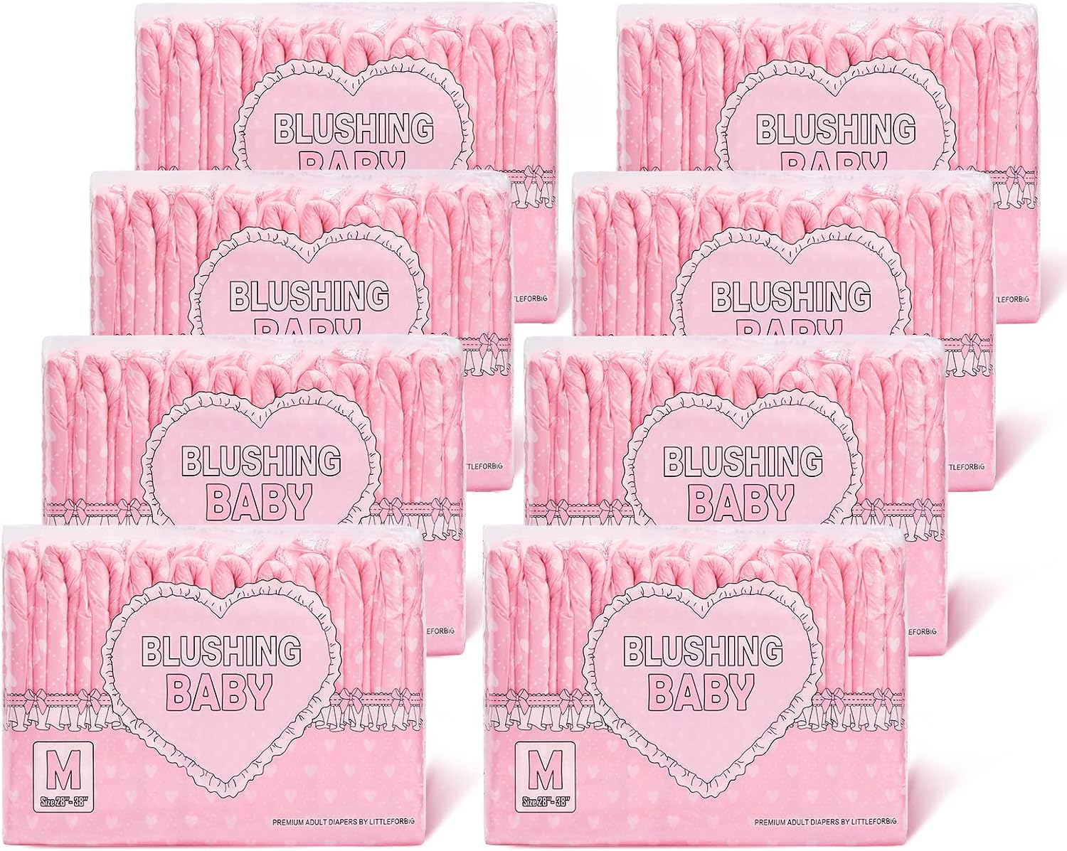 Amazon.com: Littleforbig Printed Adult Brief Diapers 80 Pieces (8 Packs ...