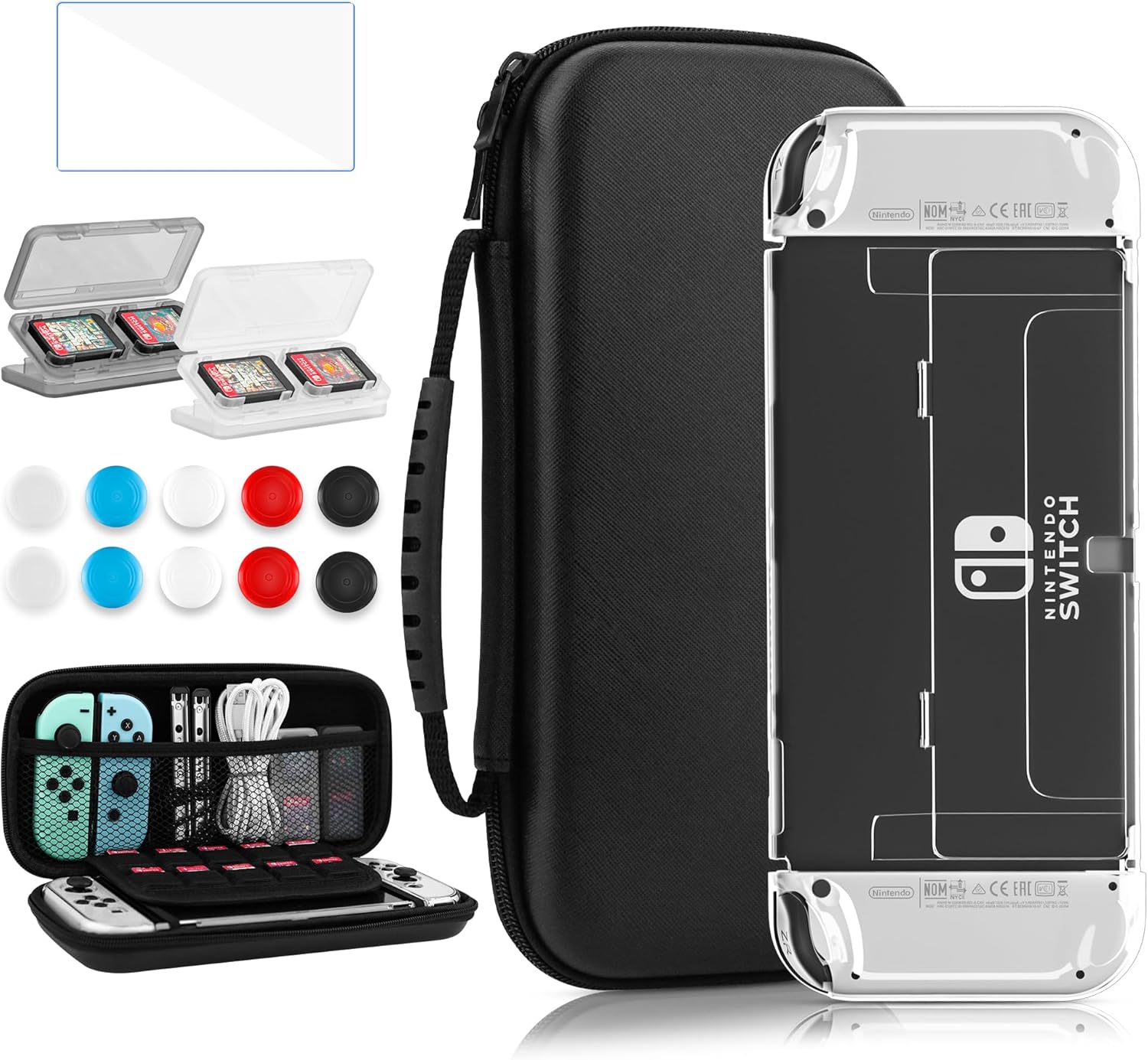 Amazon.com: FANPL Case for Nintendo Switch OLED, 15 in 1 Accessories ...