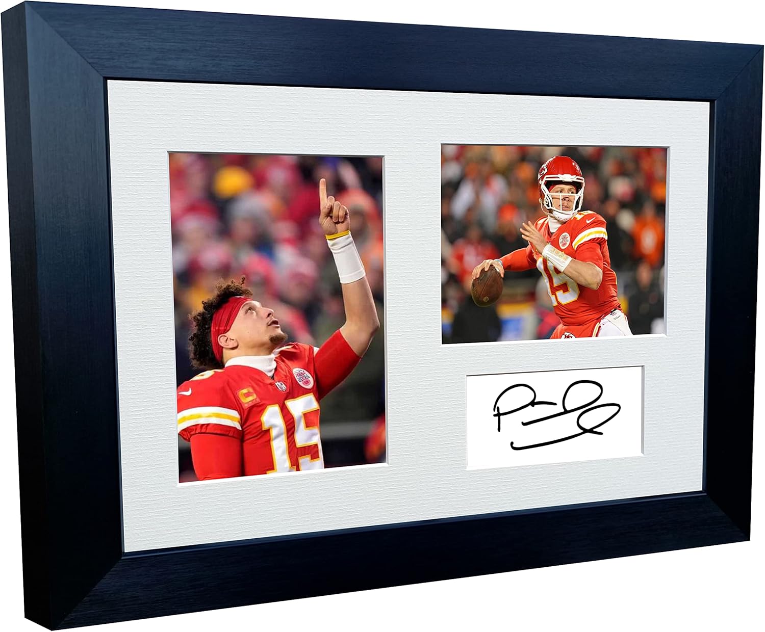 Amazon.com: Patrick Mahomes Kansas City Triple Autographed Signed 12x8 ...