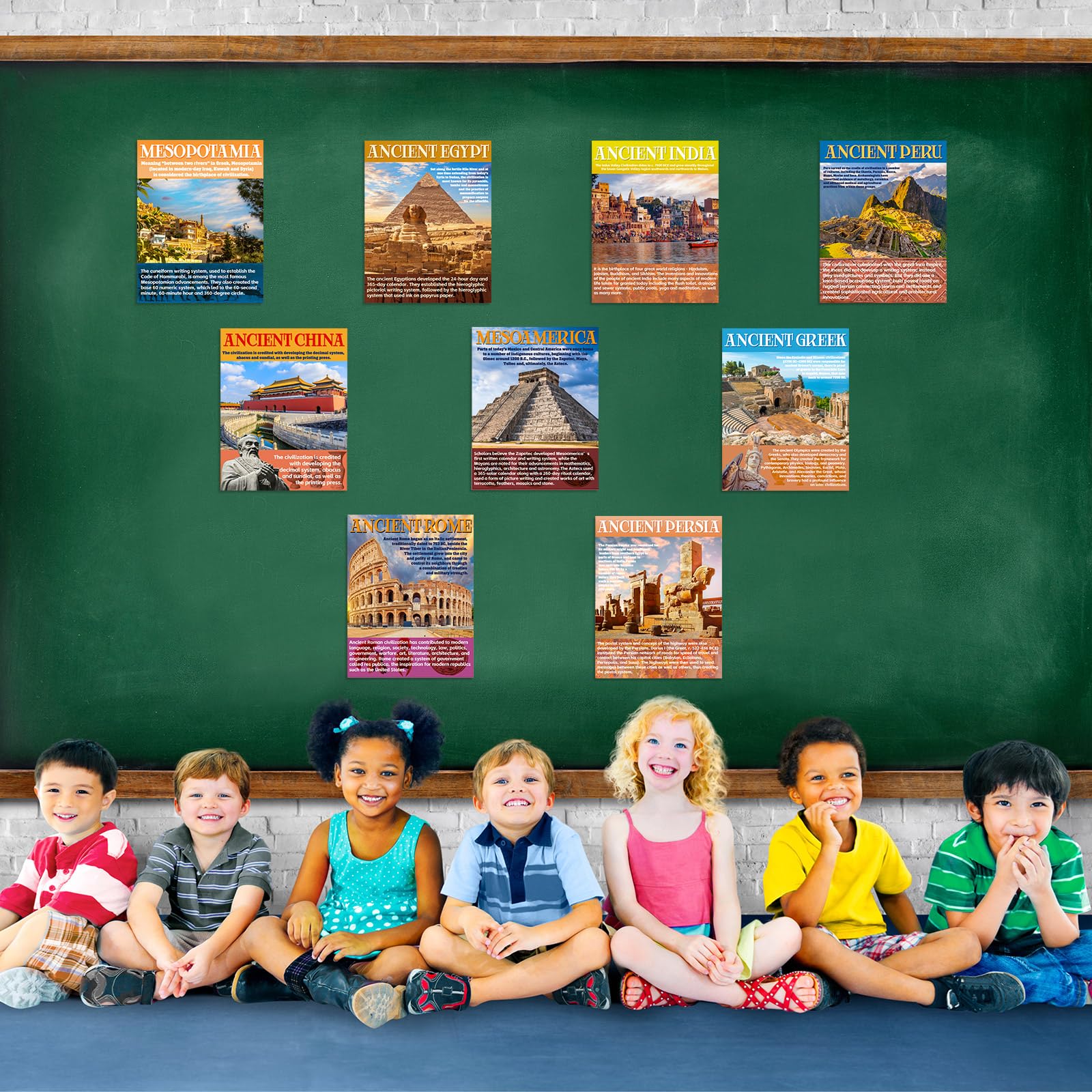 Snapklik.com : Pasimy 9 Pcs Ancient Civilizations Posters Bulk World ...