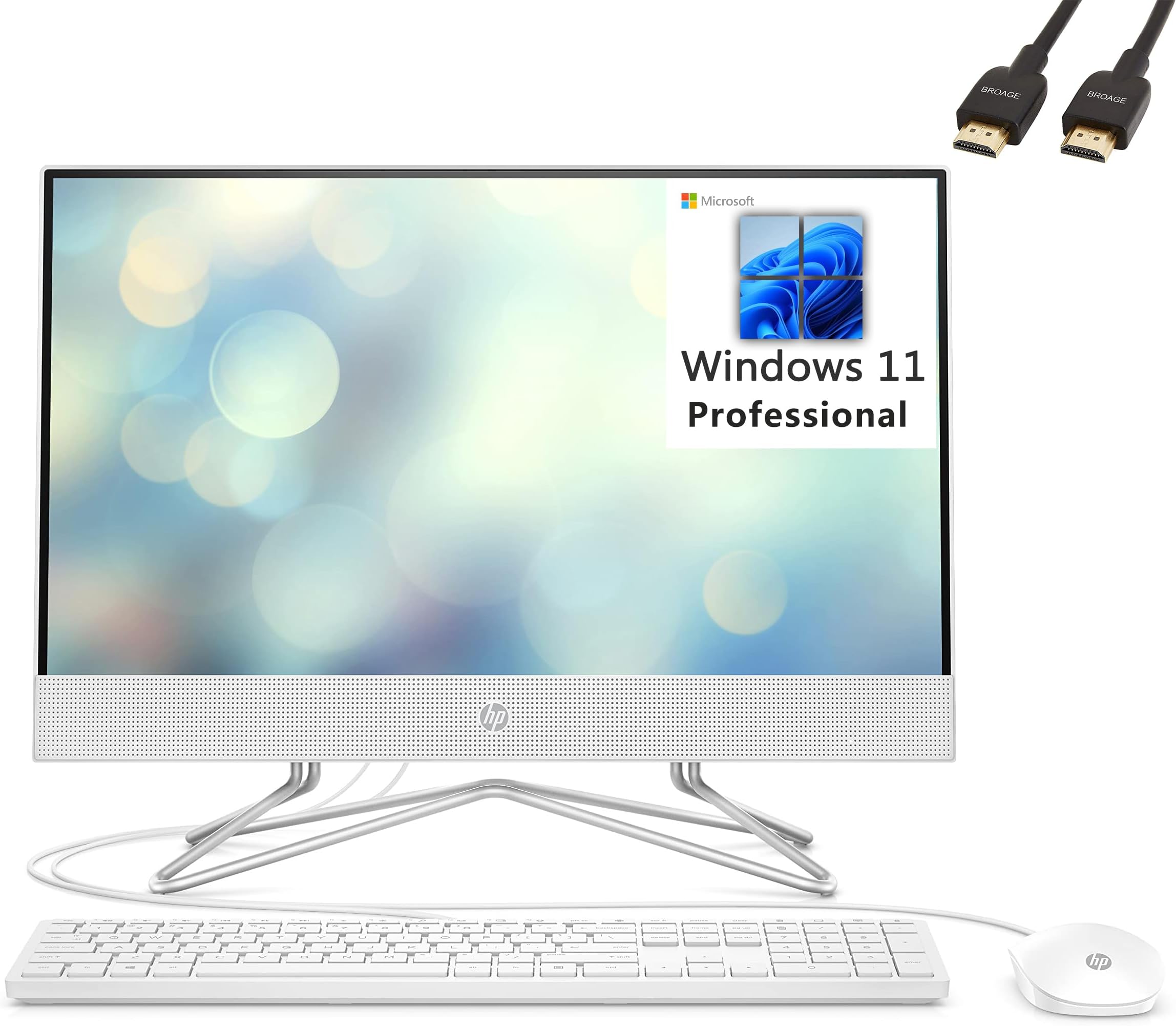 Amazon.com: HP 22 All-in-One PC, AMD Athlon Gold 3150U Processor, 4 GB ...