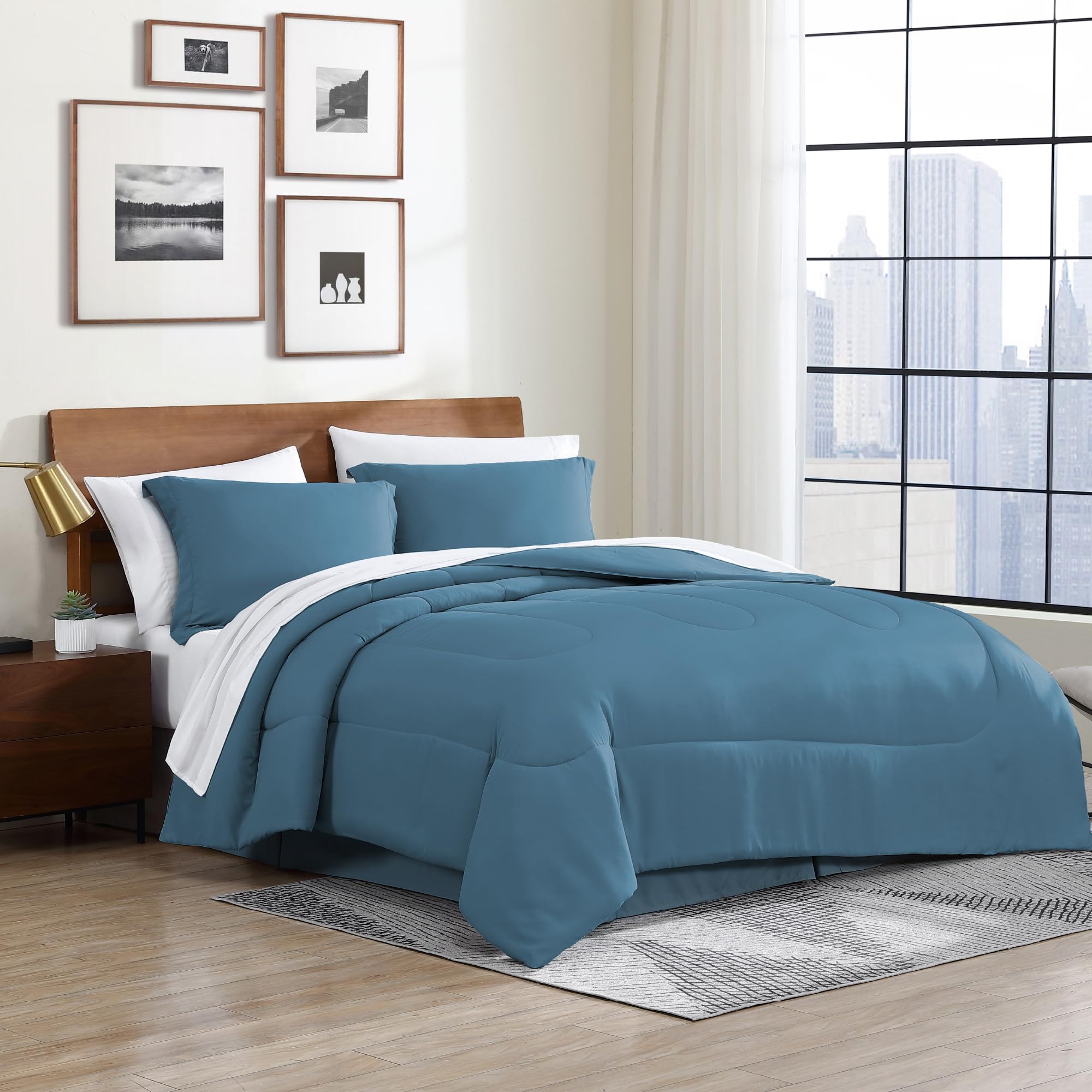 Cathay Home Basic Bedding Home Essential Ultra Soft All Season 8PC ...