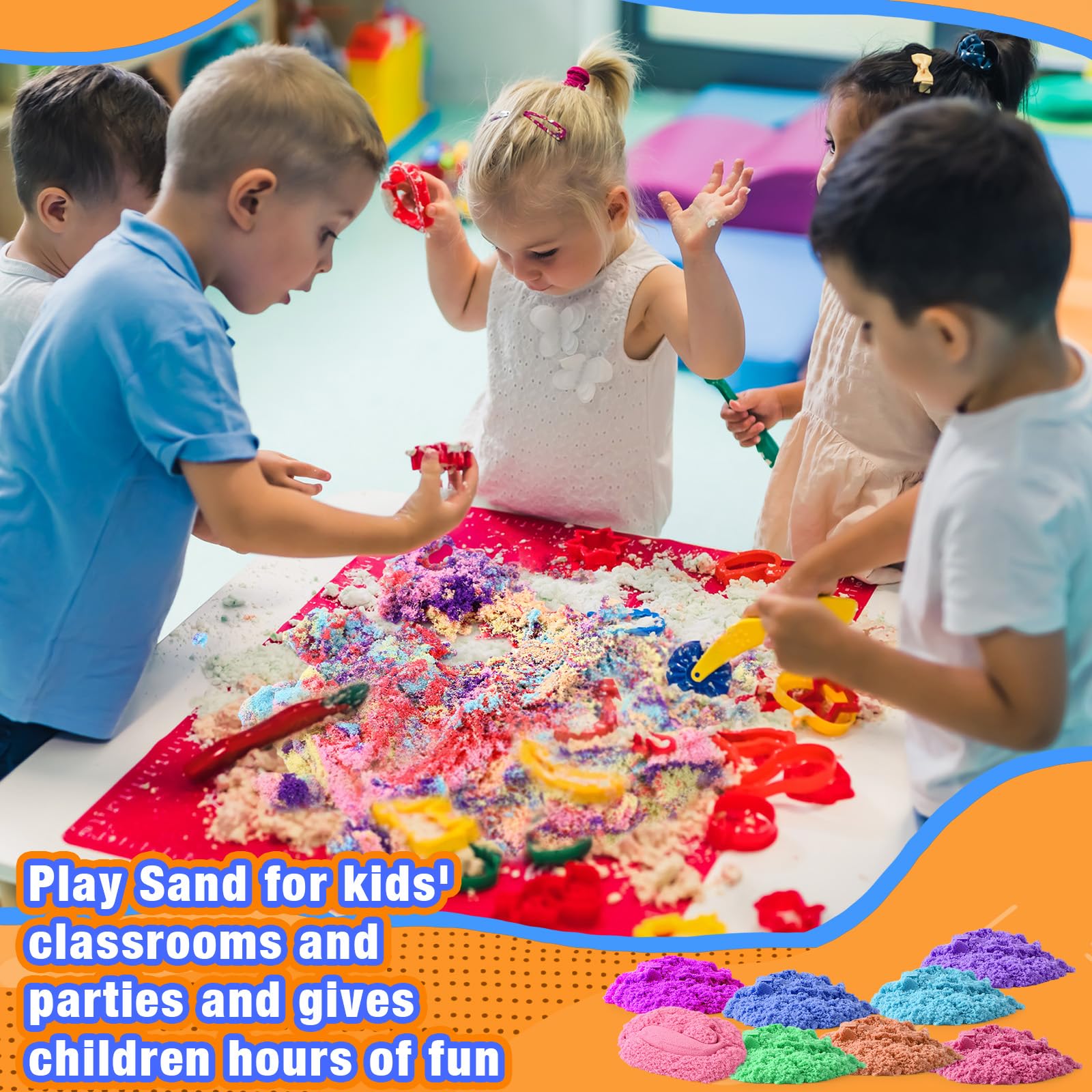 Snapklik.com : 40 Individual Pack Play Sand For Kids Party Classroom 8 ...
