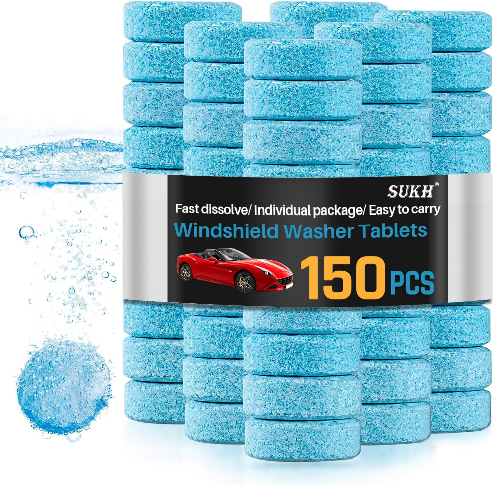 Amazon.com: Sukh Car Windshield Washer Tablets - Washer Fluid Tablets ...