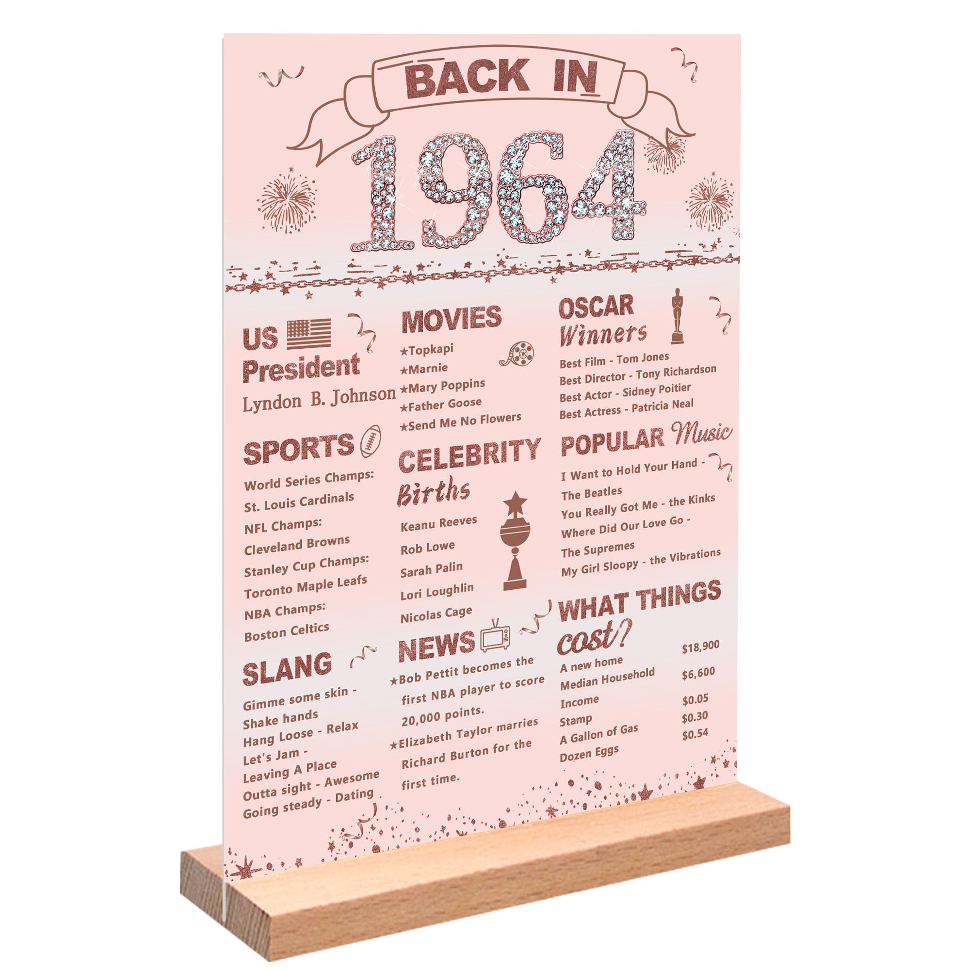 Snapklik.com : DARUNAXY Rose Gold 61st Birthday Party Decorations ...