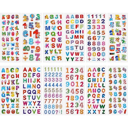 Ally-YMAGIC Glitter Letter Stickers Craft Alphabet Stickers Self ...