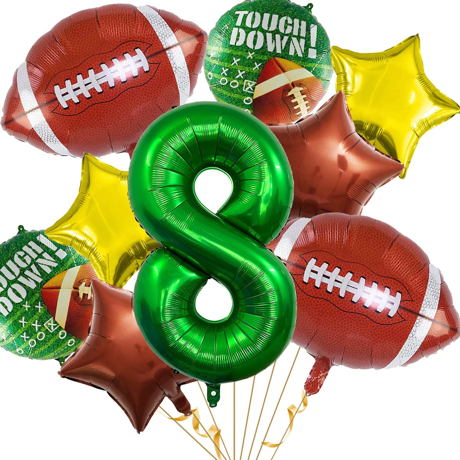 Amazon.com: Football Balloons Set Football Birthday Party Decorations ...