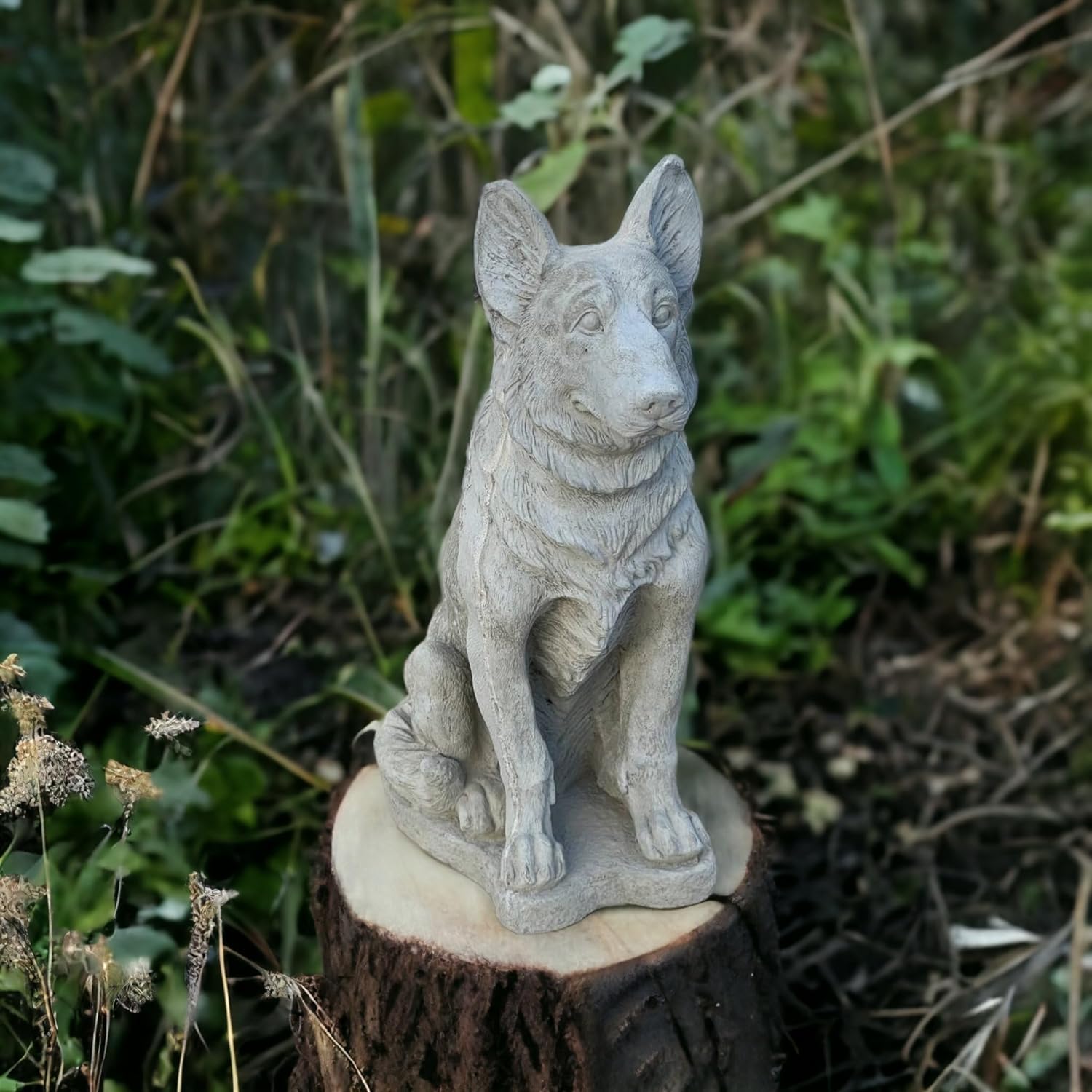Amazon.com : Concrete Shepherd Dog Statue Outdoor Garden Sculpture ...