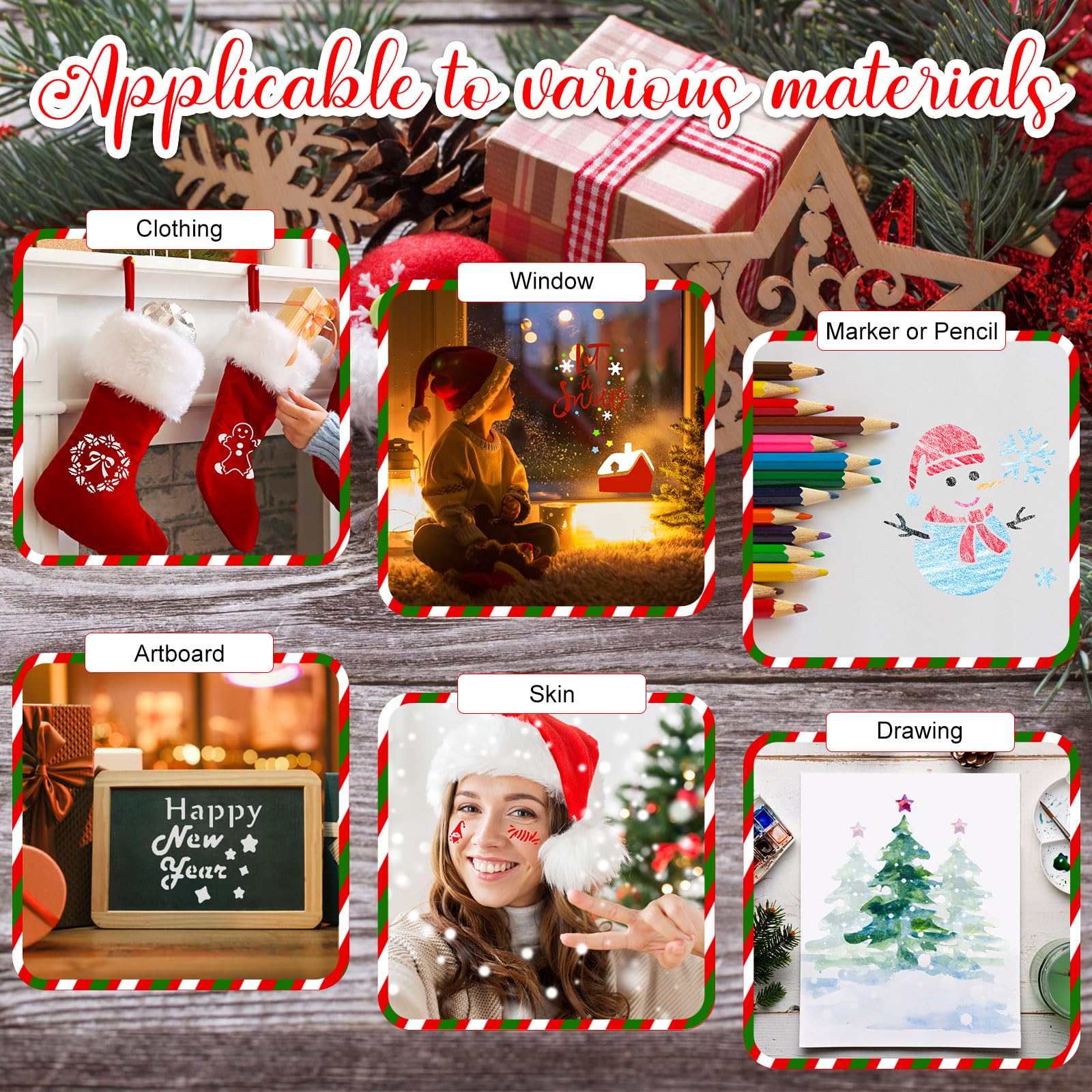 Snapklik.com : Fainne 100 Pcs 2 Inch Stencils Small Stencils For ...