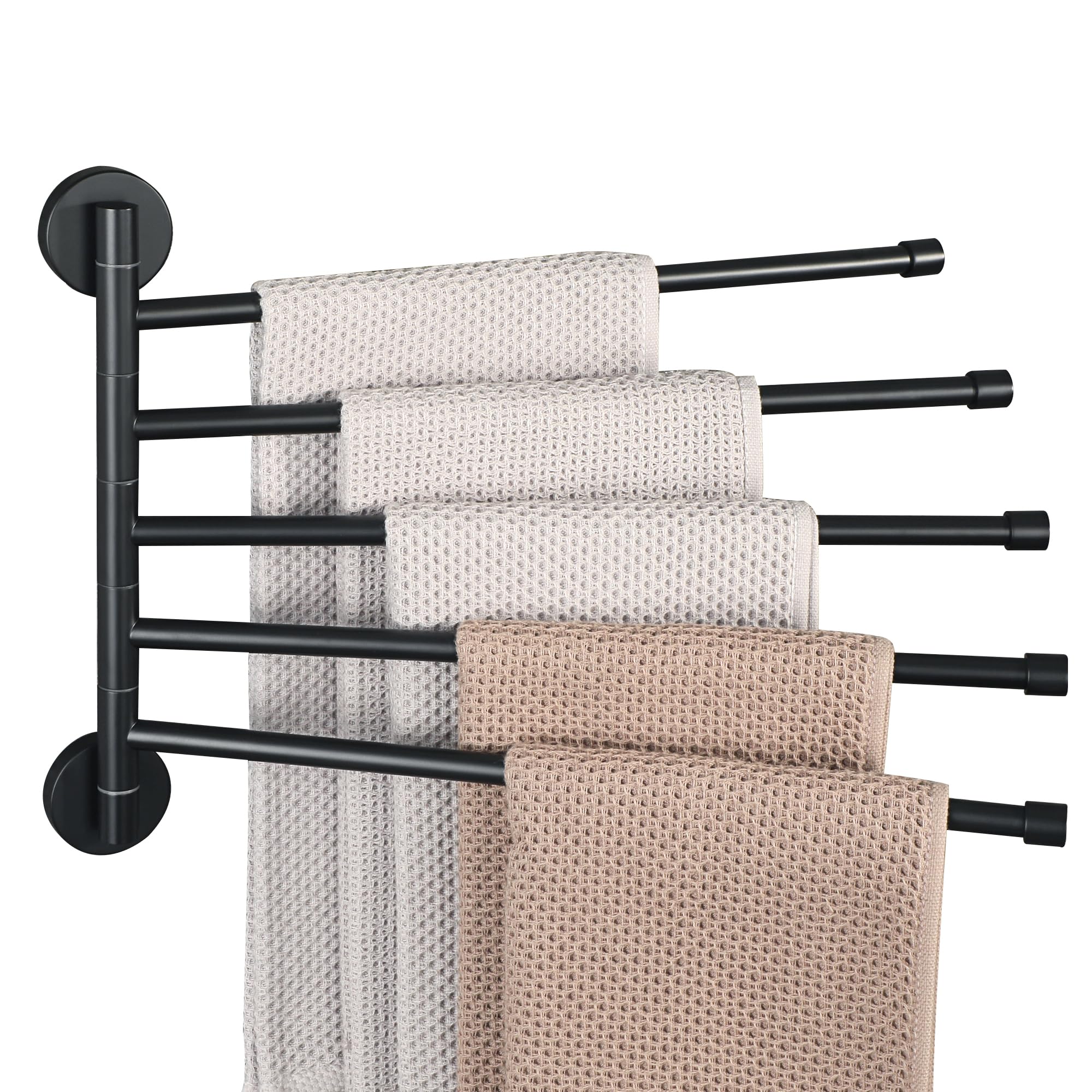 Snapklik.com : Swivel Towel Rack,Folding 5 Arms Hand Towel Bars Towel ...