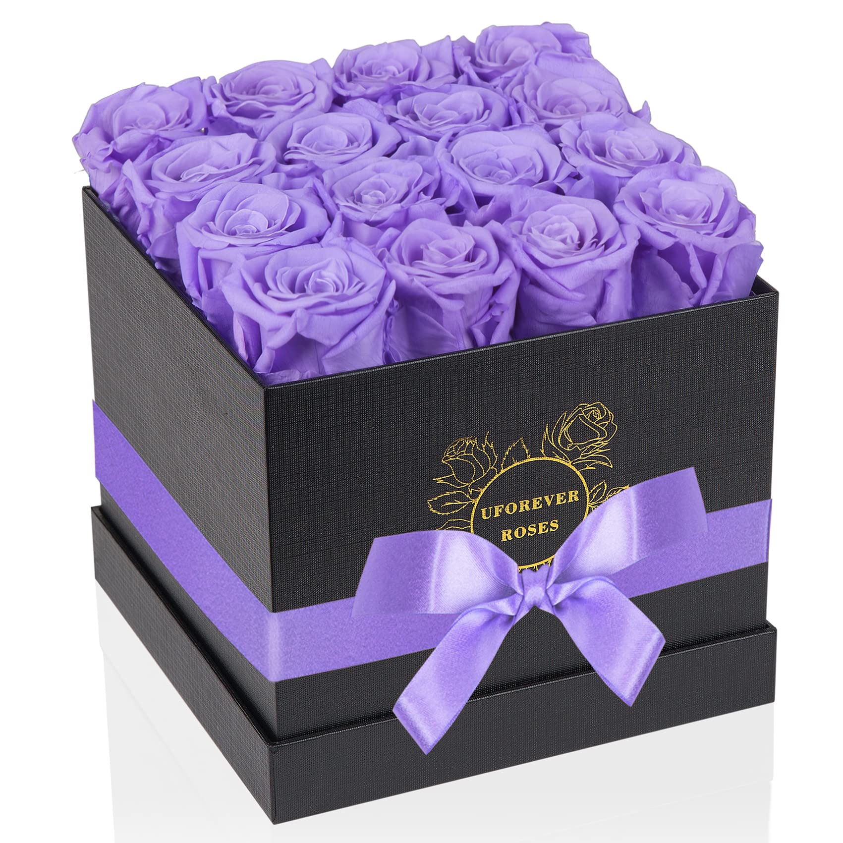 Amazon.com: UFOREVER ROSES 16-Piece Preserved Roses in a Box Valentines ...