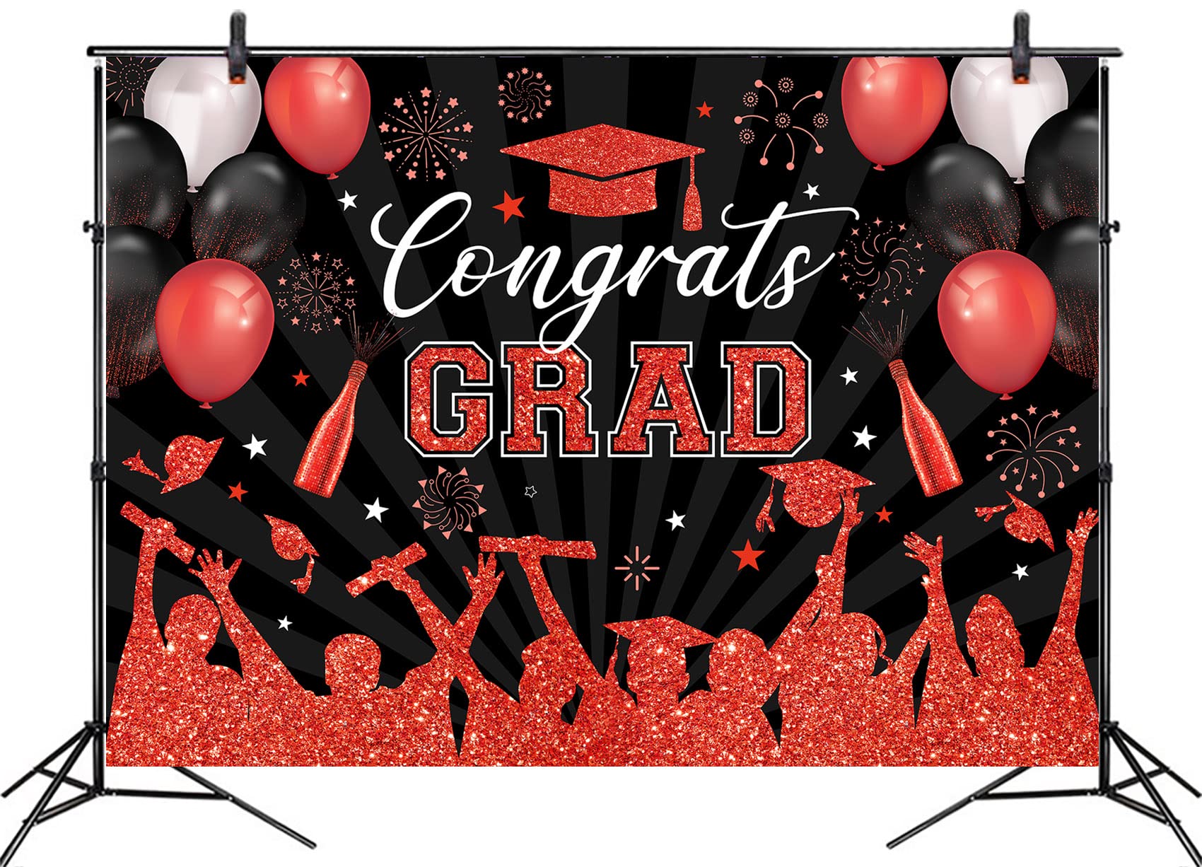 Red And Black Graduation Backgrounds Graduation Party Vector Images
