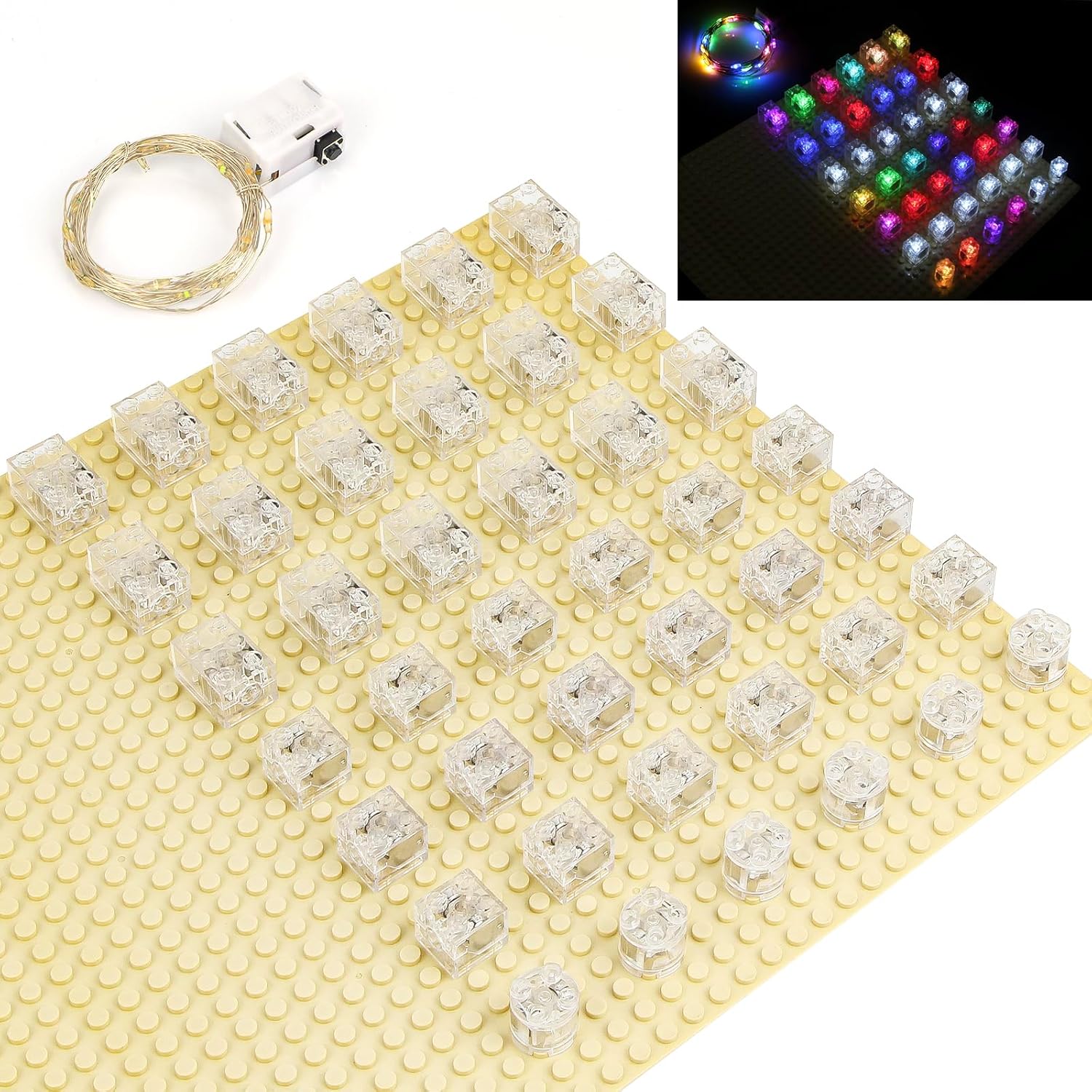 Amazon.com: WETANBR LED Light Block, Light Up Building Bricks Blocks,44 ...