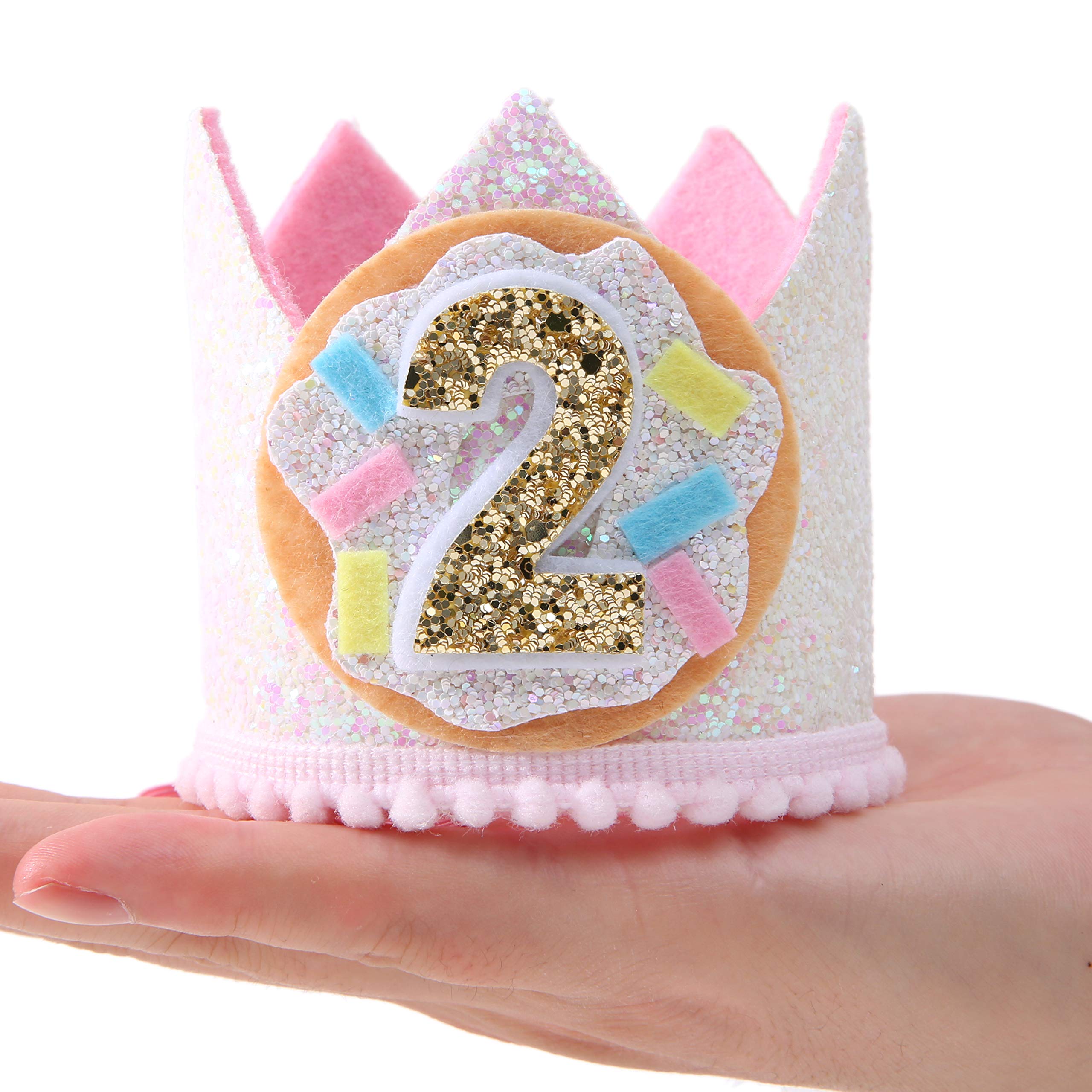 Donut Birthday Crown for 2nd Birthday - Two Donut Birthday Hat for ...