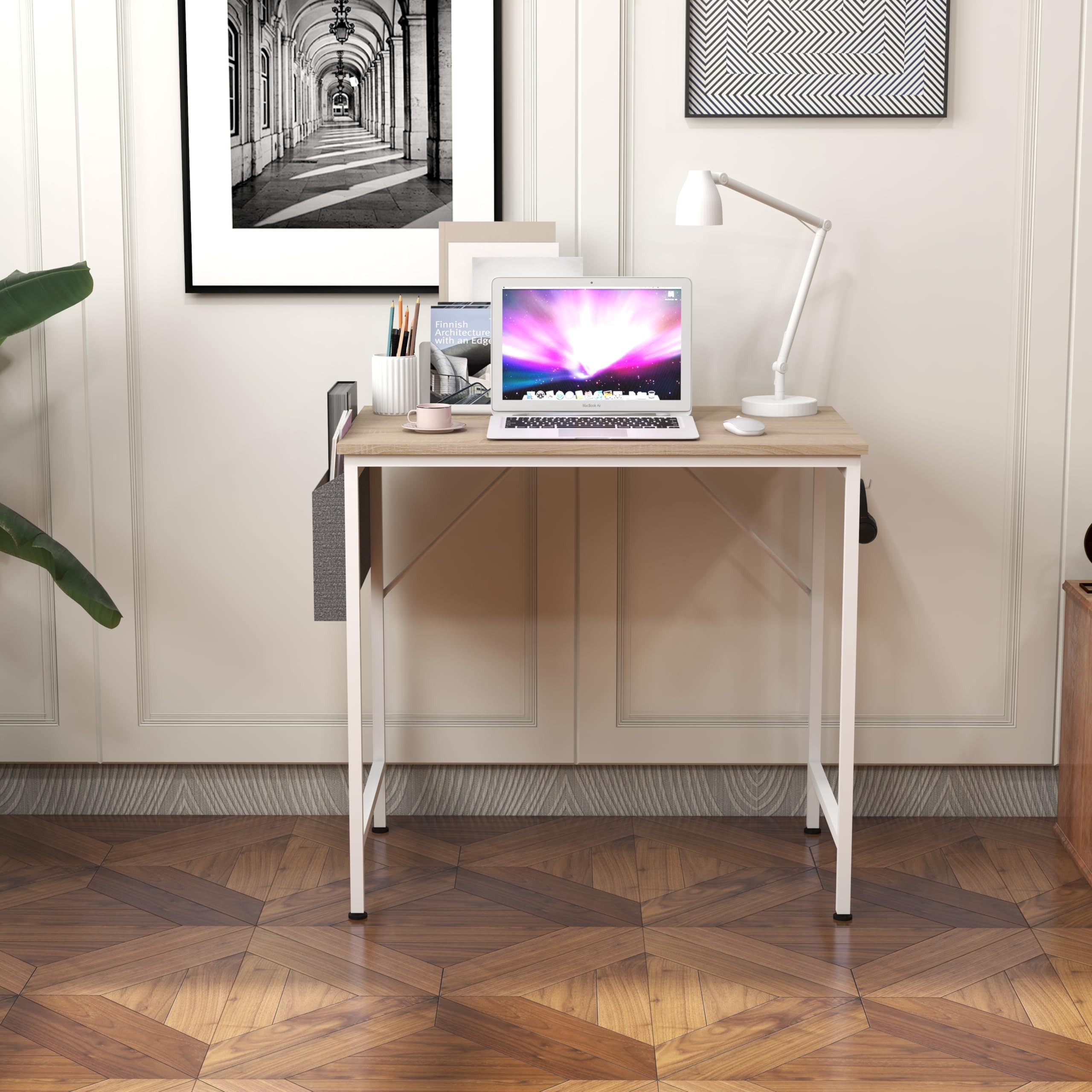 mcc direct Folding Desk Workstation Foldable Computer Desk for Office ...