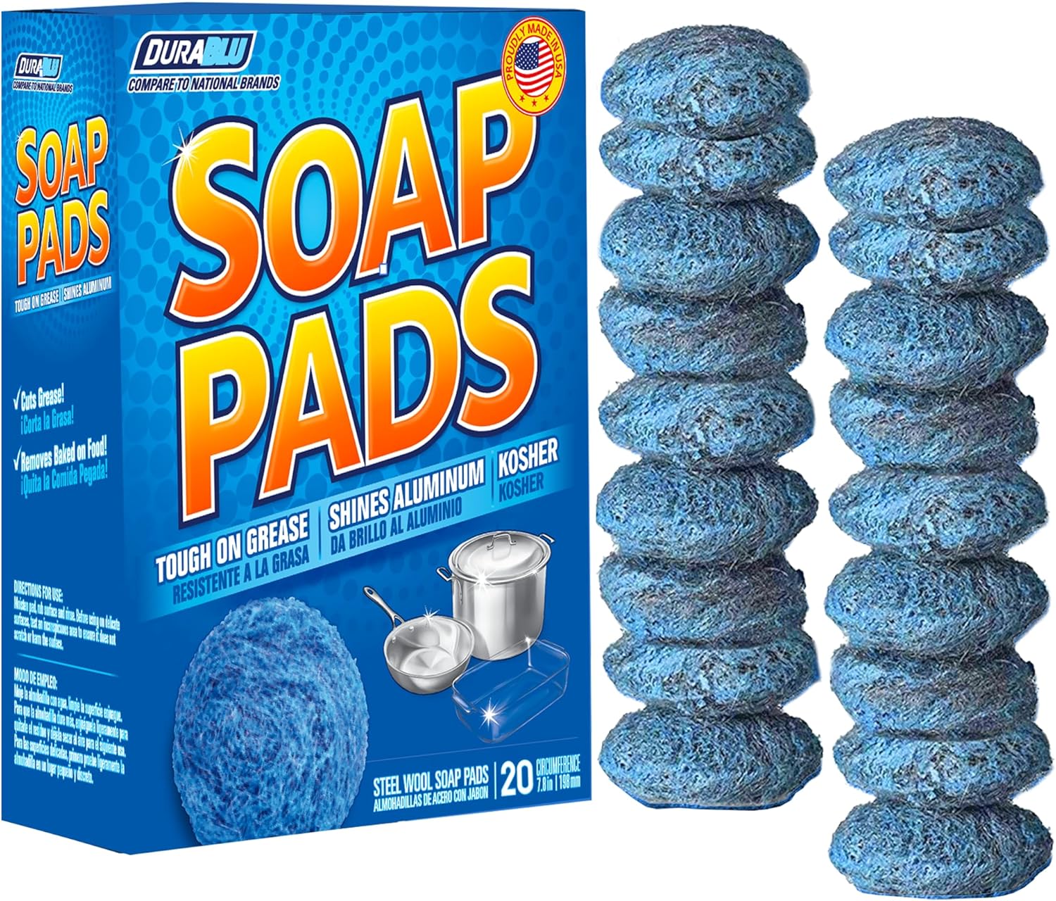 Amazon.com: SCRUBIT 20 PK Steel Wool Soap Pads - [Updated Not-Kosher ...