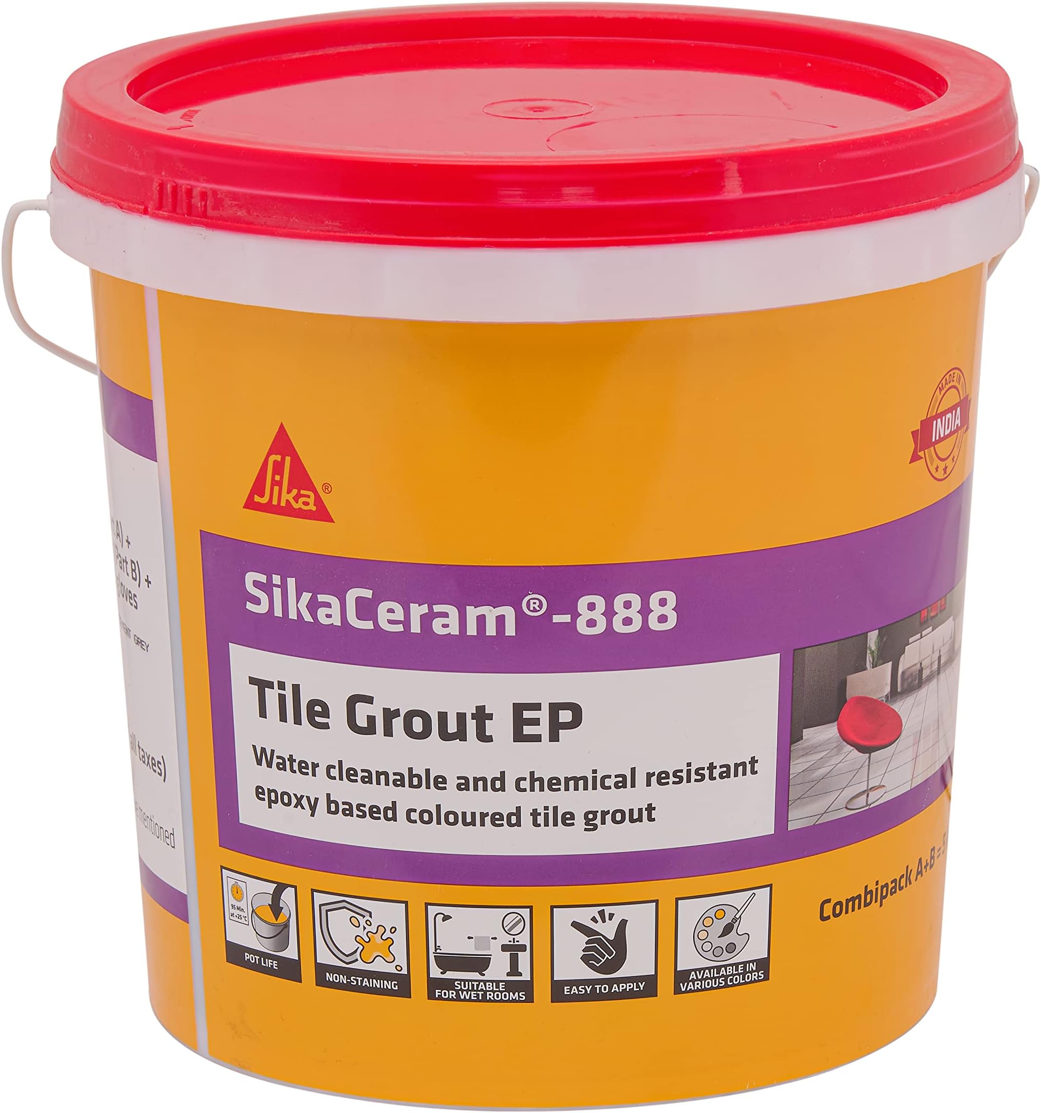 SIKA Epoxy tile grout SikaCeram 888 Tile Grout EP Suitable for wall ...
