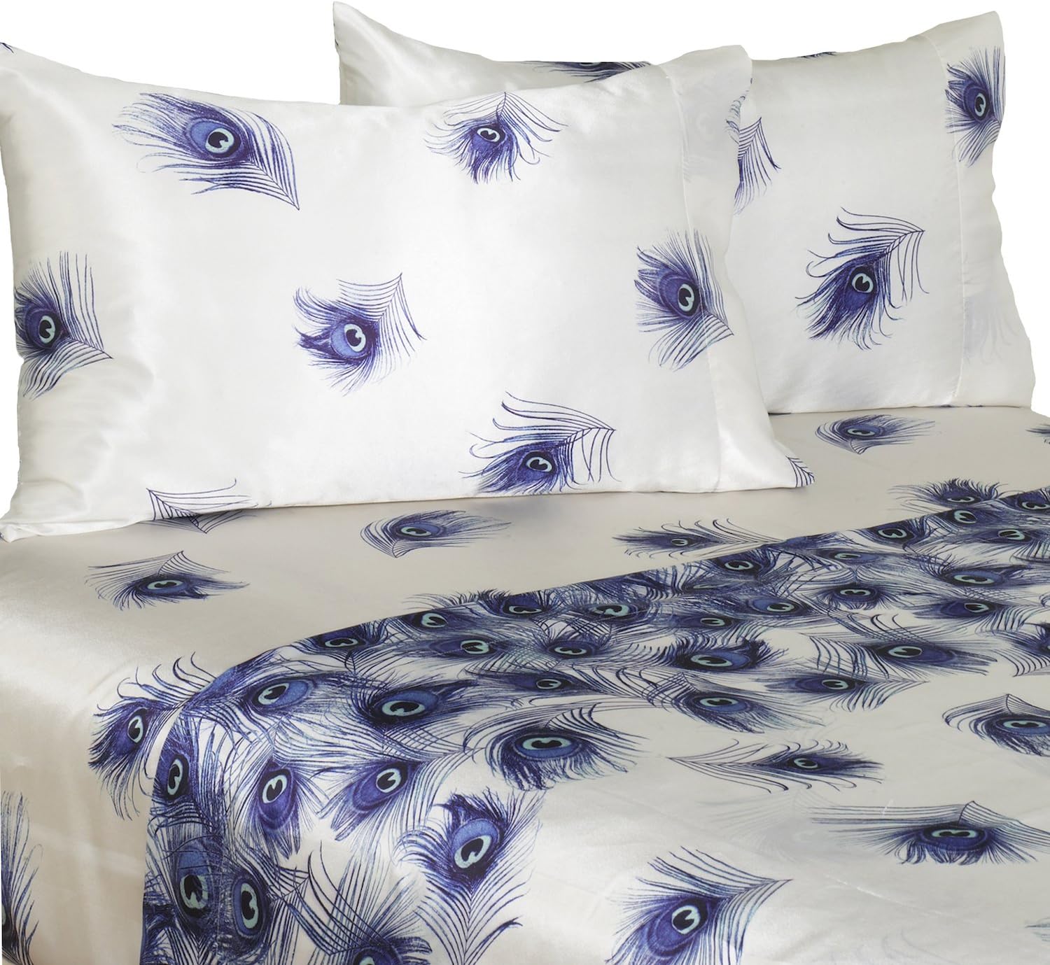 Amazon.com: Keeco HZS00GT38PCK Satin Sheets 230 Thread Count Sheet Set ...