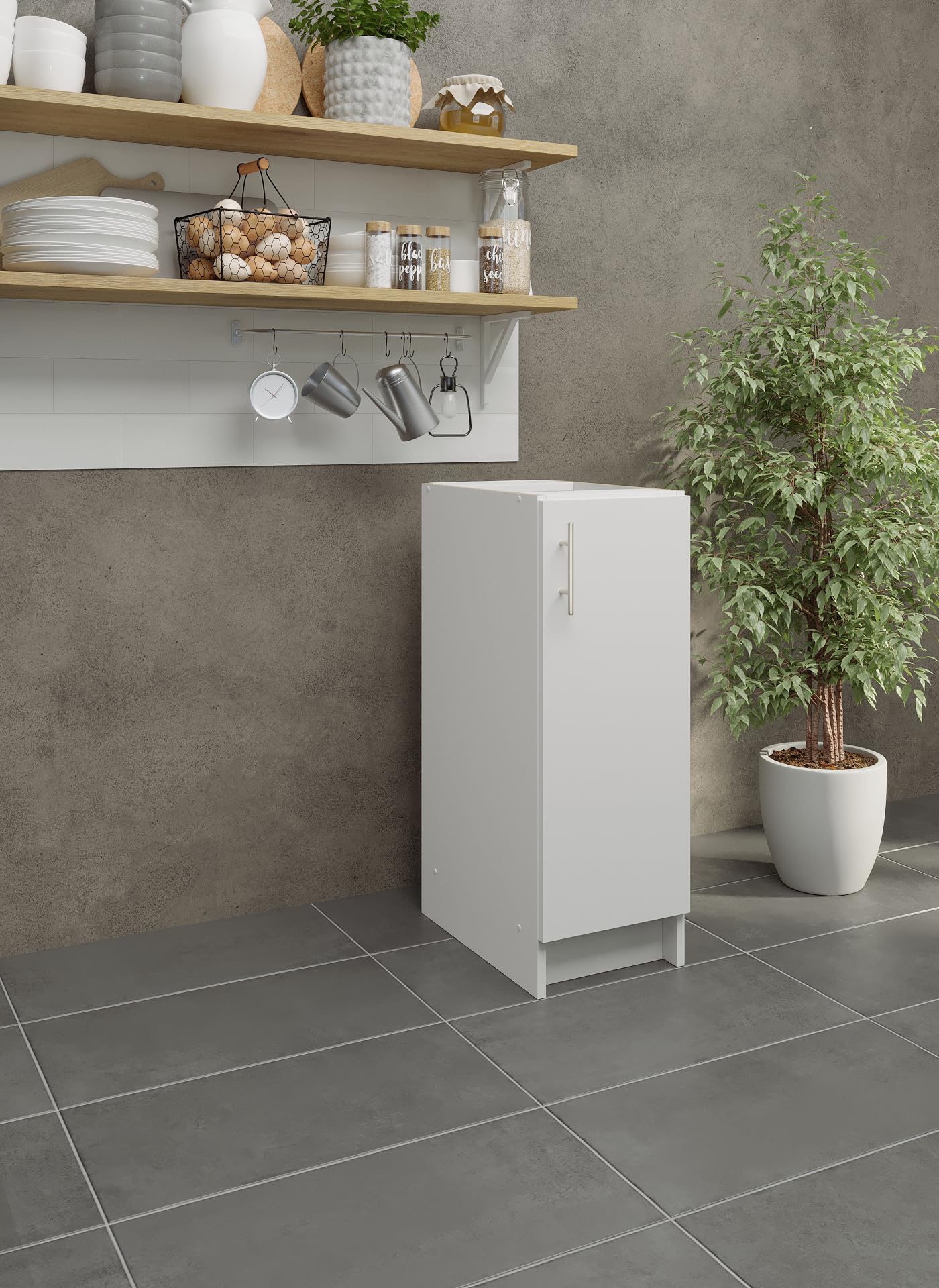 JD Greta Kitchen Base Drawer Cabinet – 400mm – Base Kitchen Unit White ...