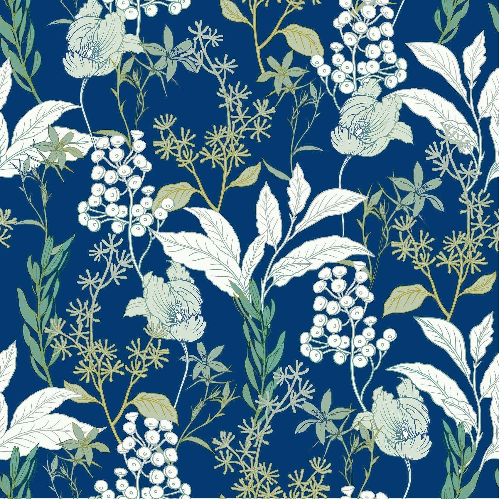 Vintage Blue Floral Backgrounds