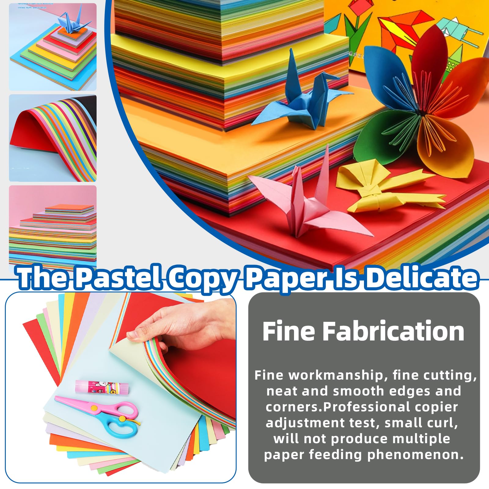 8x8 Inch Square Paper Glarks 300-Sheet Origami Paper - 8x8 Inch Square ...