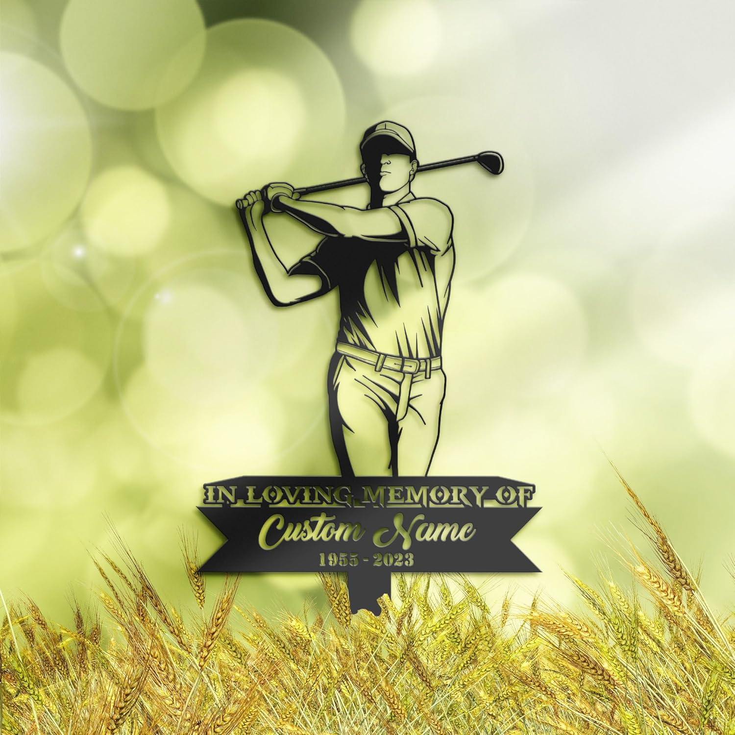 Amazon.com: Personalized Golfer Golf Player Memorial Stake Headstone ...