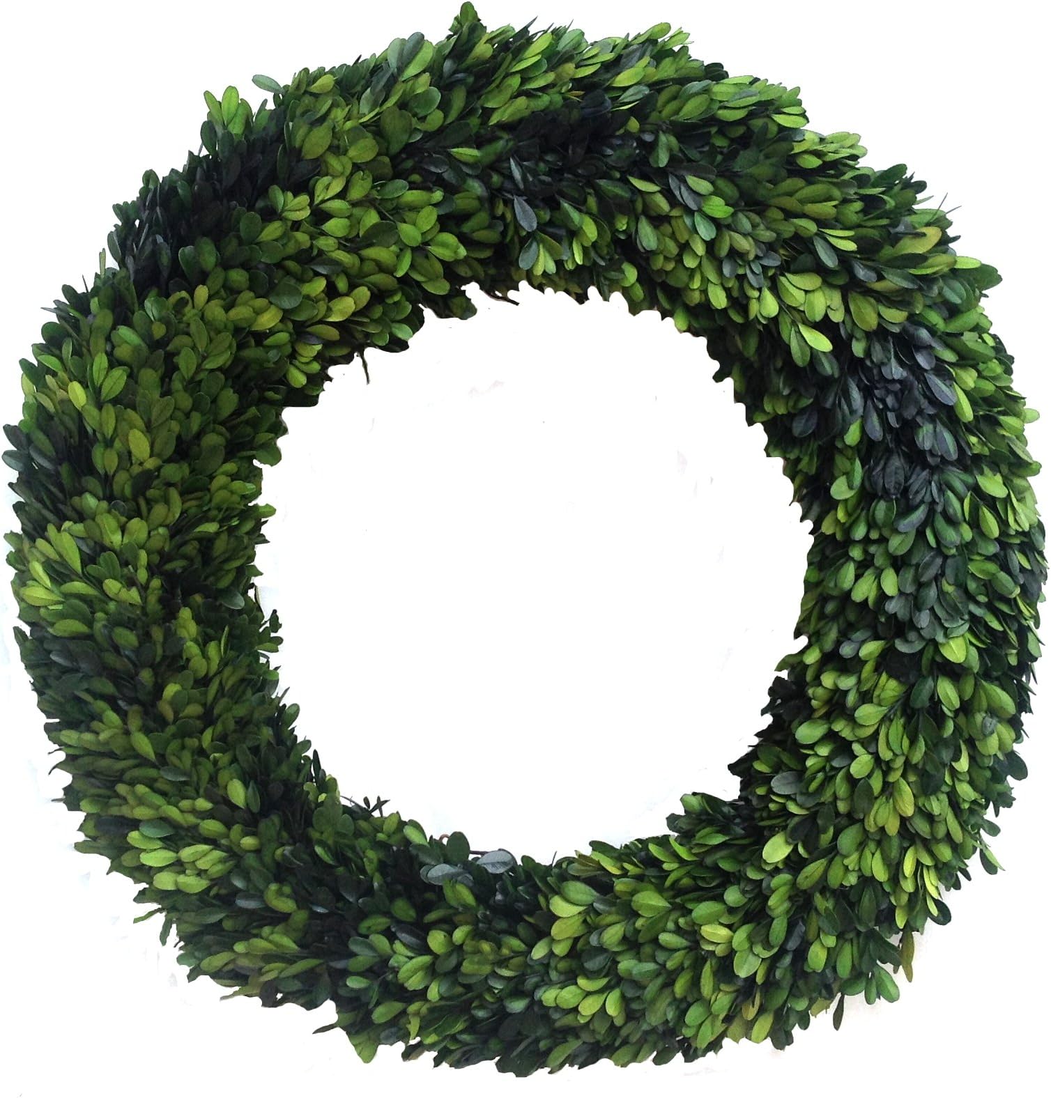 Amazon.com: Mills Floral Company Boxwood Round Wreath, Single Side 16 ...