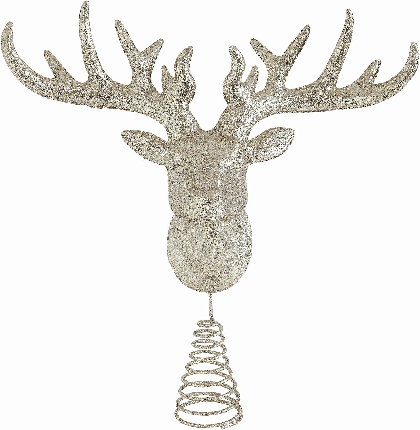 Amazon.com: Creative Co-Op 13 Inch Plastic Deer Head Tree Topper ...