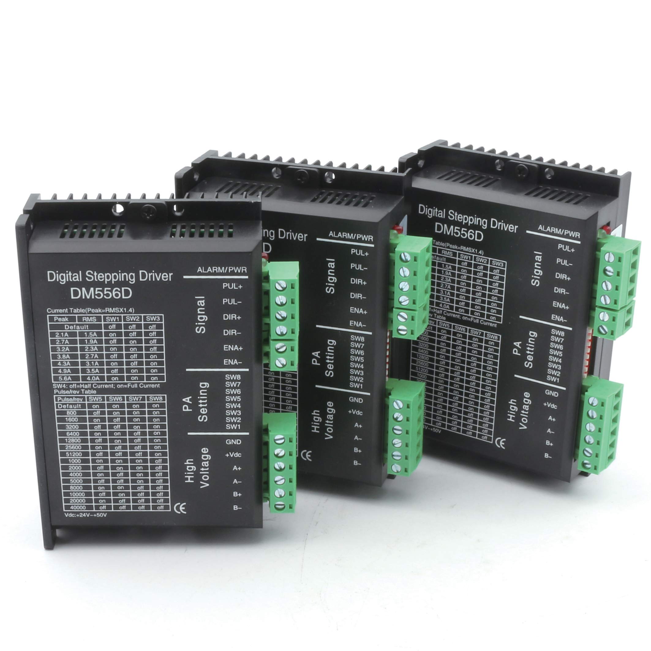Buy 3Pcs DM556D Nema17 nema 23 Stepper Motor Driver Controller 24-50VDC 5.6A 256 Microstep ...